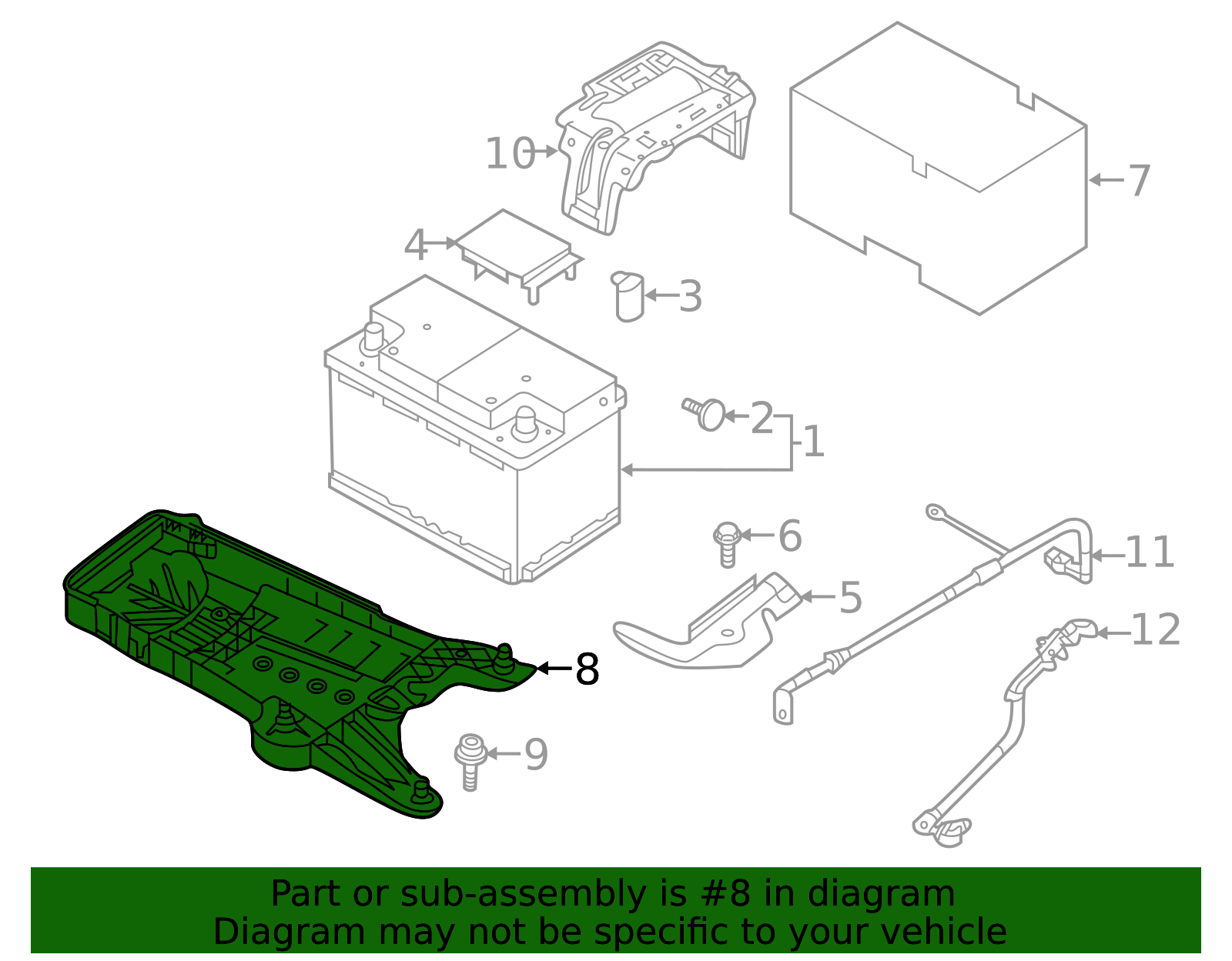 Battery Tray 3QF-915-331 | VW Direct Auto Parts