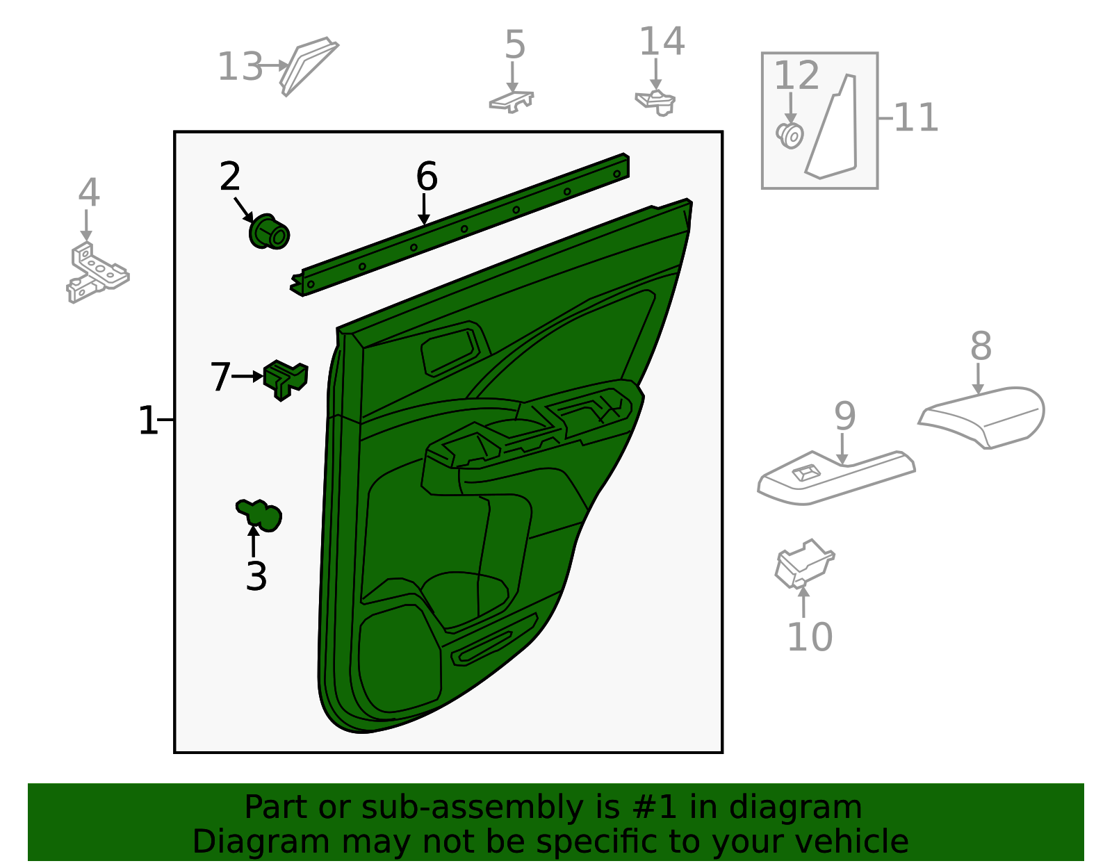 83752-T0A-A01ZD - 2012-2014 Honda CR-V - Base L Rear Door *NH781L ...
