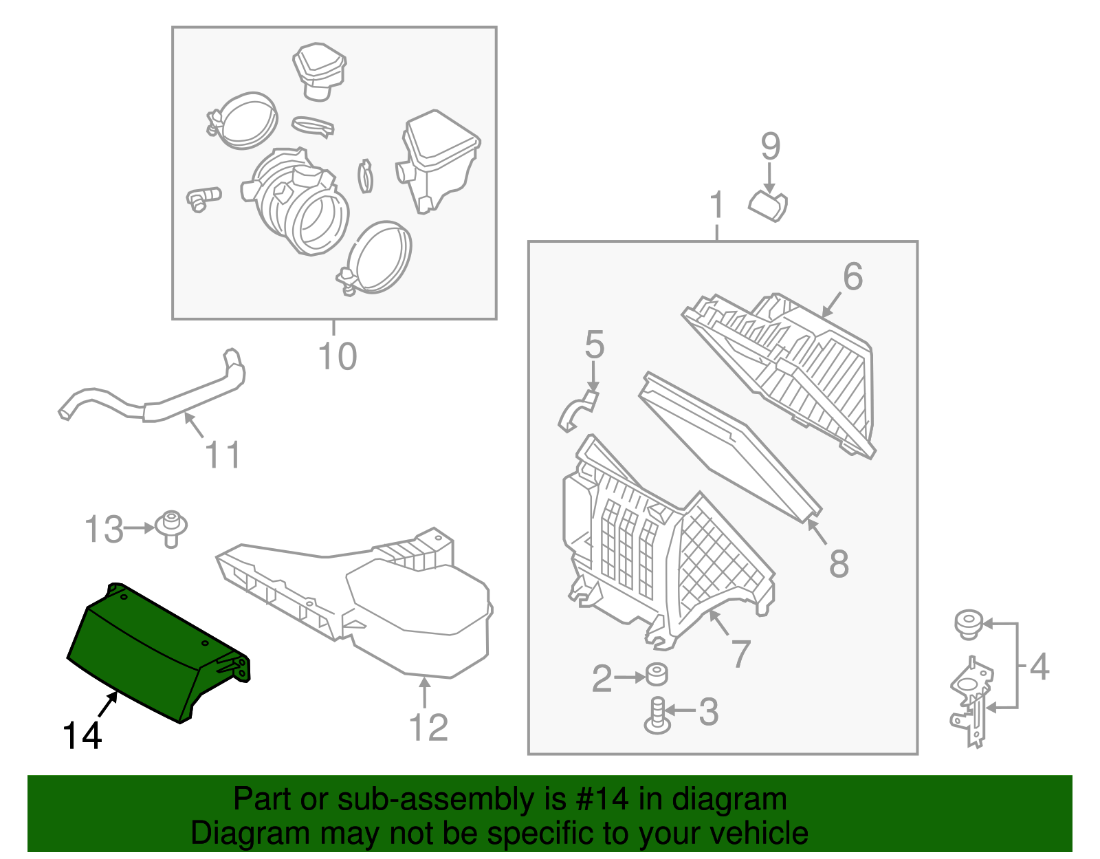 28213-1U100 - Duct Cover 2011-2015 Kia Sorento | Kia.Parts Store