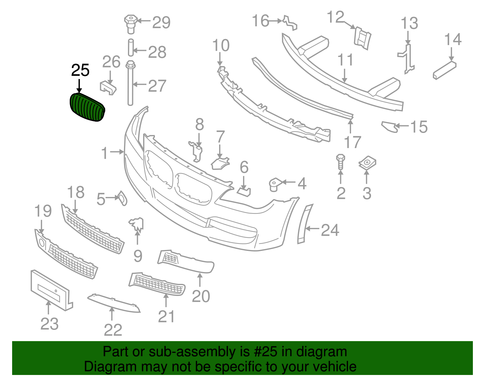 Genuine BMW 51-13-8-035-973 | Grille | FREE Shipping on Most Orders ...