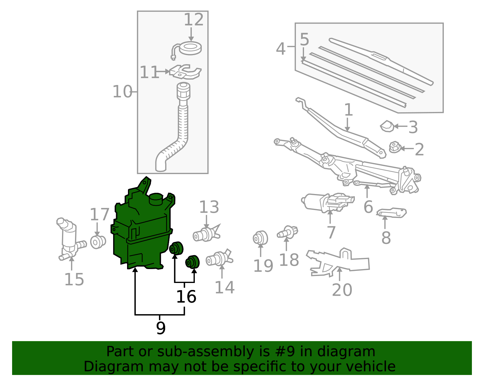 Washer Reservoir 85315-0E040 | Lexus OEM Parts Online