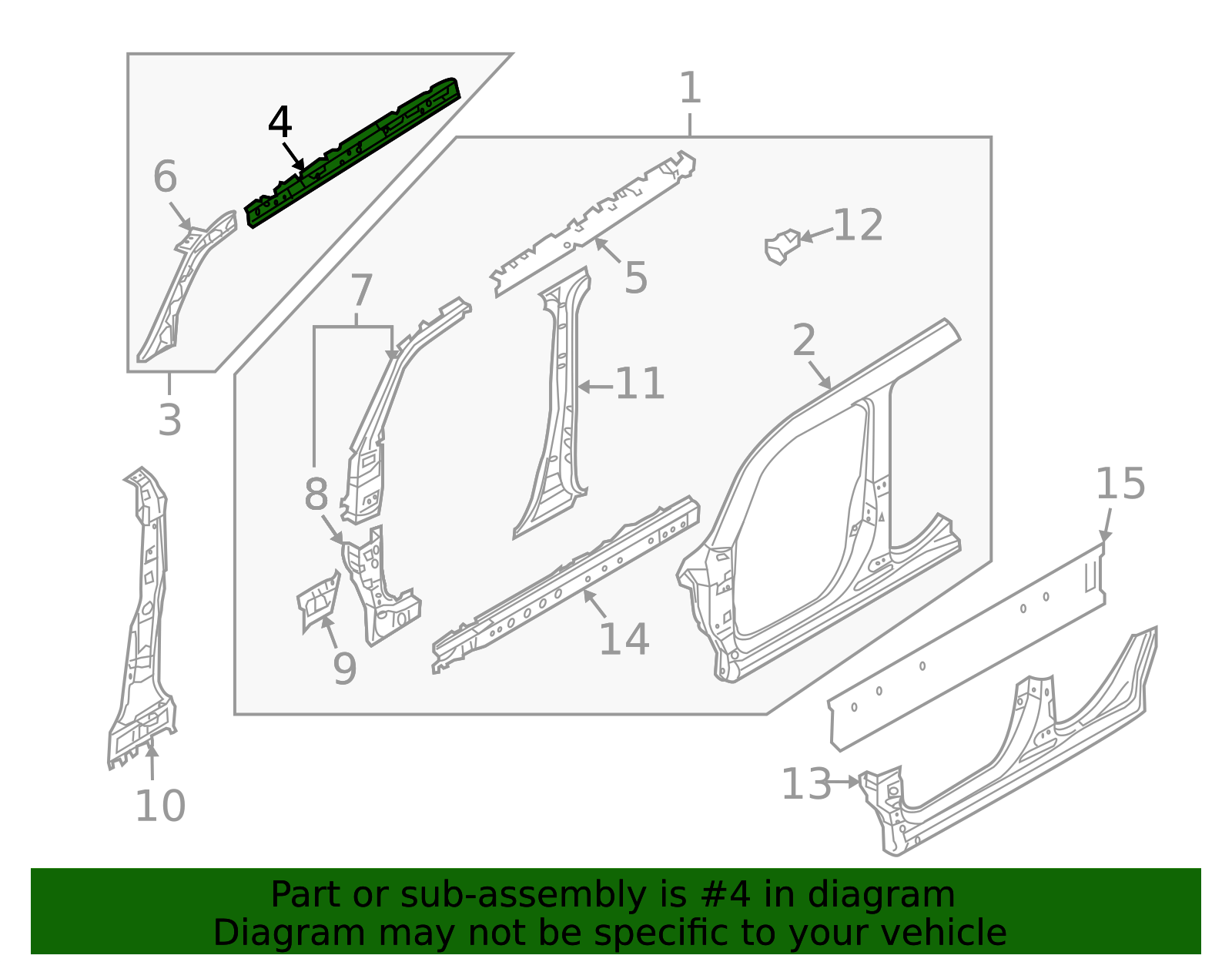 76330-1FA0B - Inner Pillar 2009-2014 Nissan Cube | Boro Nissan Parts