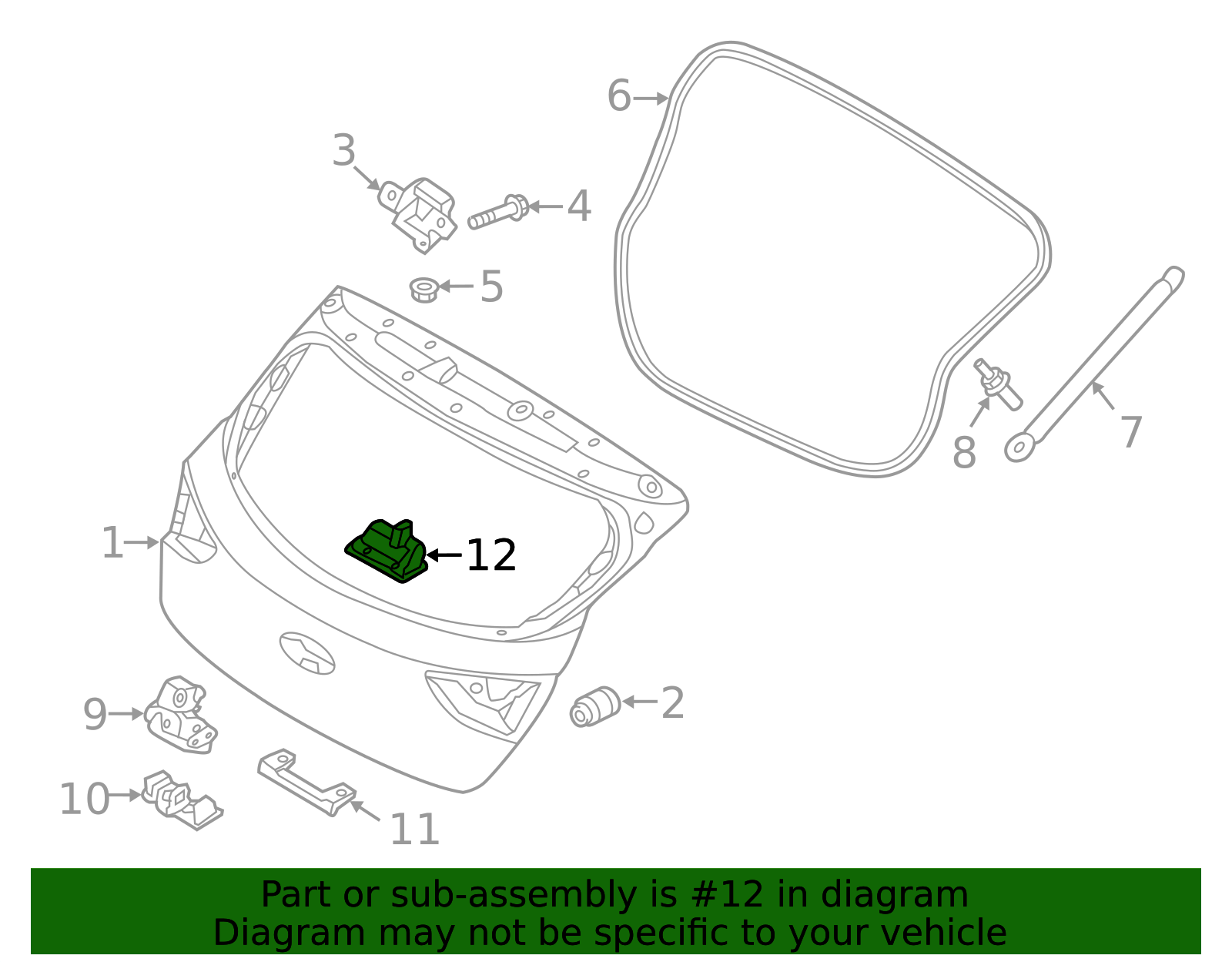 OEM Hyundai 81260-A5000 Liftgate Outside Handle Switch – Factory Part ...