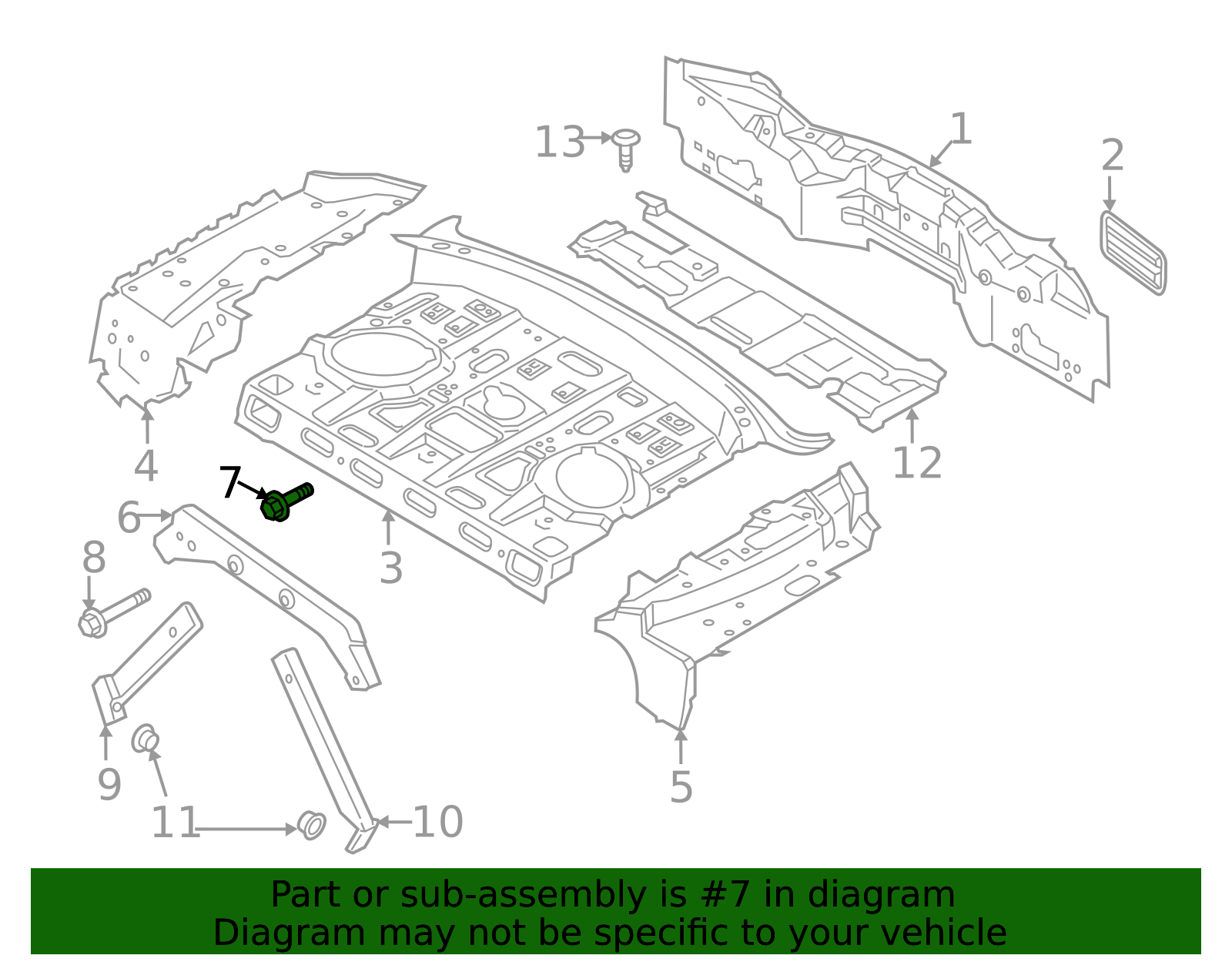 2013-2020 Lincoln MKZ | Upper Brace Bolt | W706215-S439 | Walls' Ford Parts