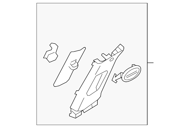 85830-3W100ED - Upper Center Pillar Trim 2011-2013 Kia Sportage | Kia ...