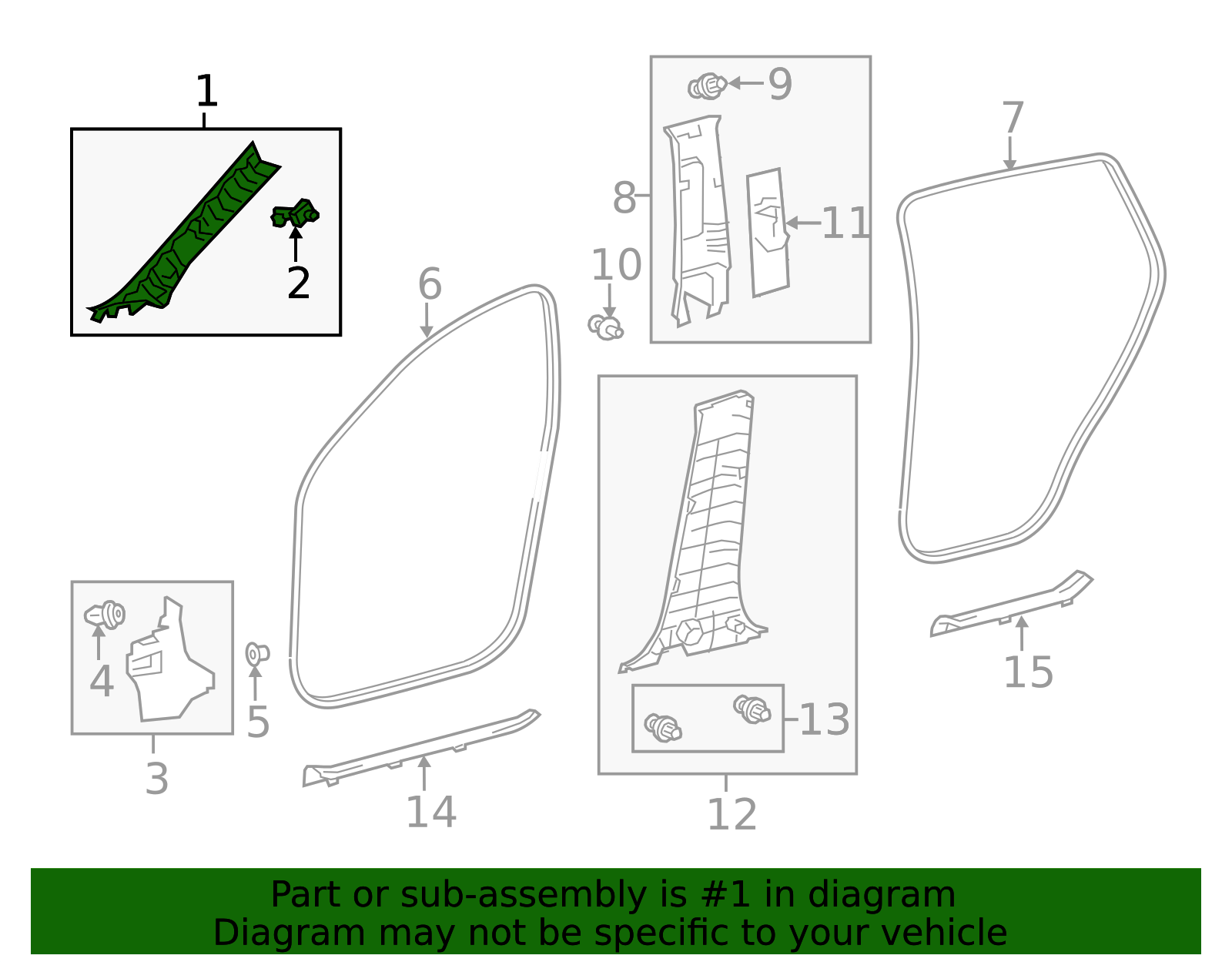 2019-2025 Toyota 2019-2024 Toyota - Windshield Pillar Trim 62220-42110 ...