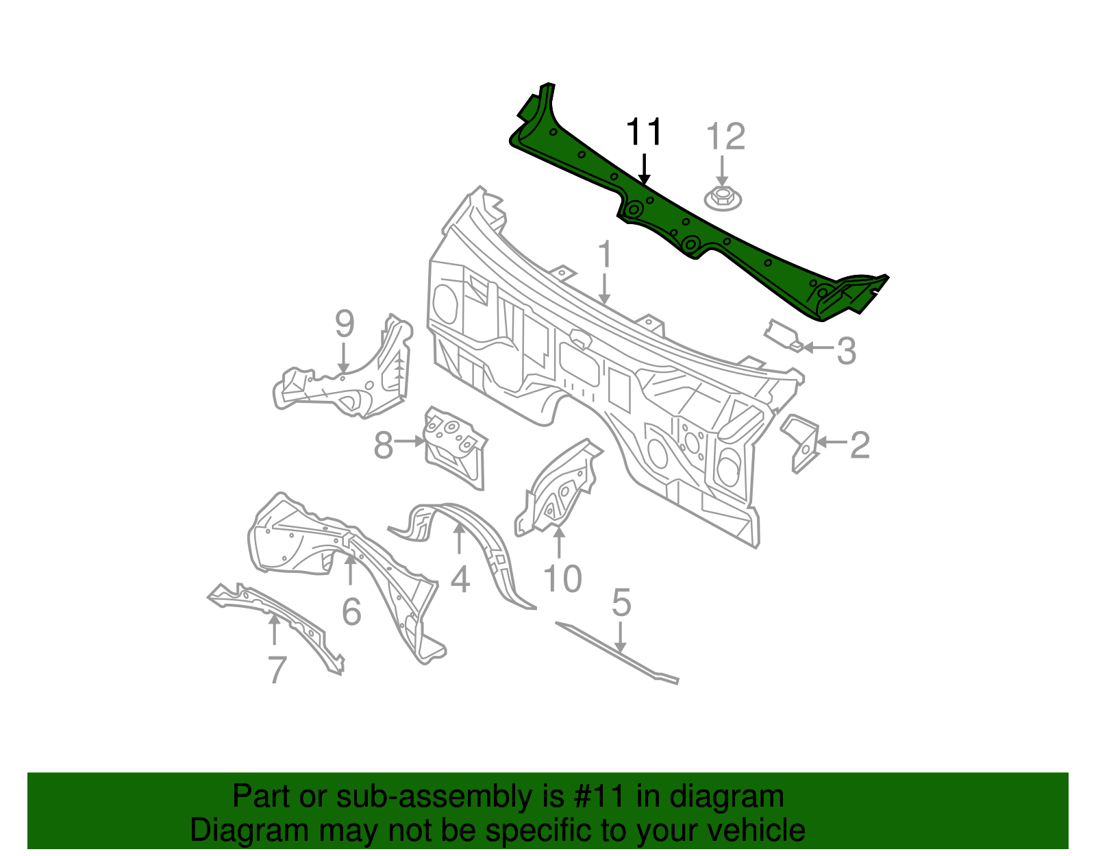 51-71-7-027-083 - Cowl Panel - 2004-2010 BMW | BMW Parts Exchange