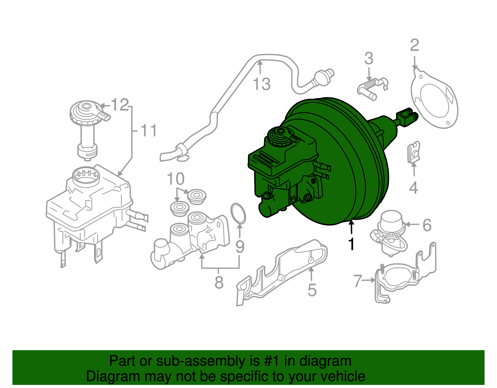 34336779742 - 2004-2010 BMW Booster Assembly (34-33-6-779-742) | BMW of ...