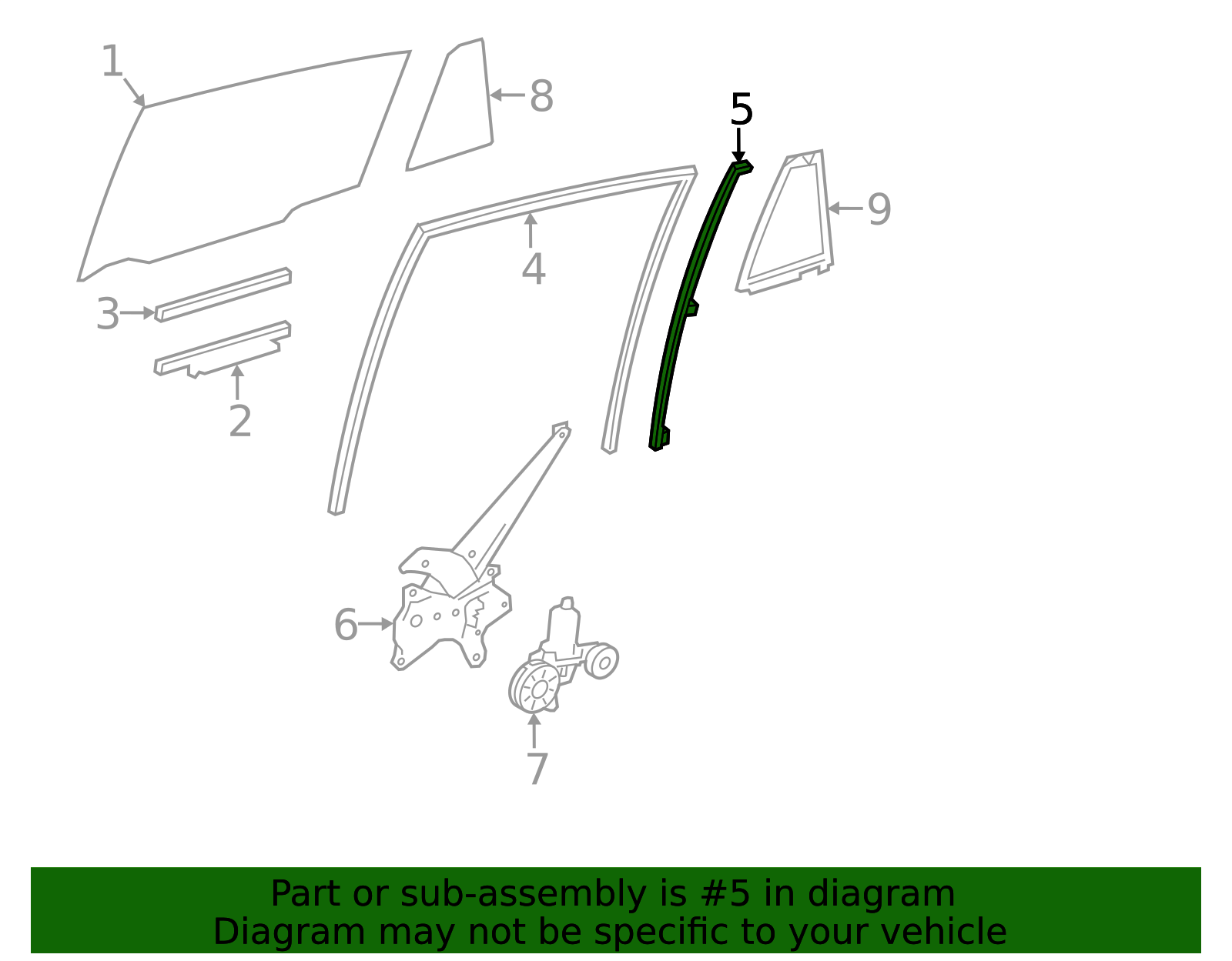 67407-0R030 - High-Quality Door Window Division Bar for 2013-2018 ...