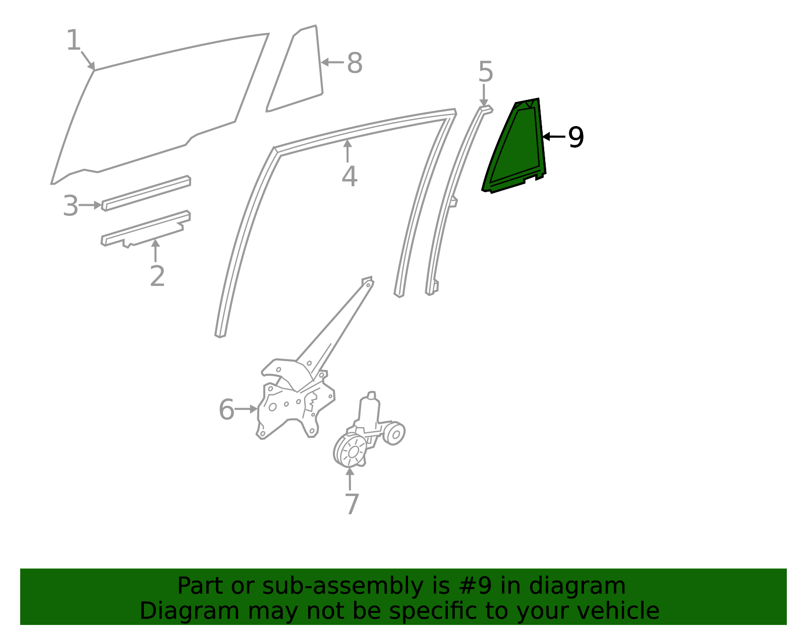 2013-2018 Toyota RAV4 Vent Window Weatherstrip 68189-0R030 | MotorMotor