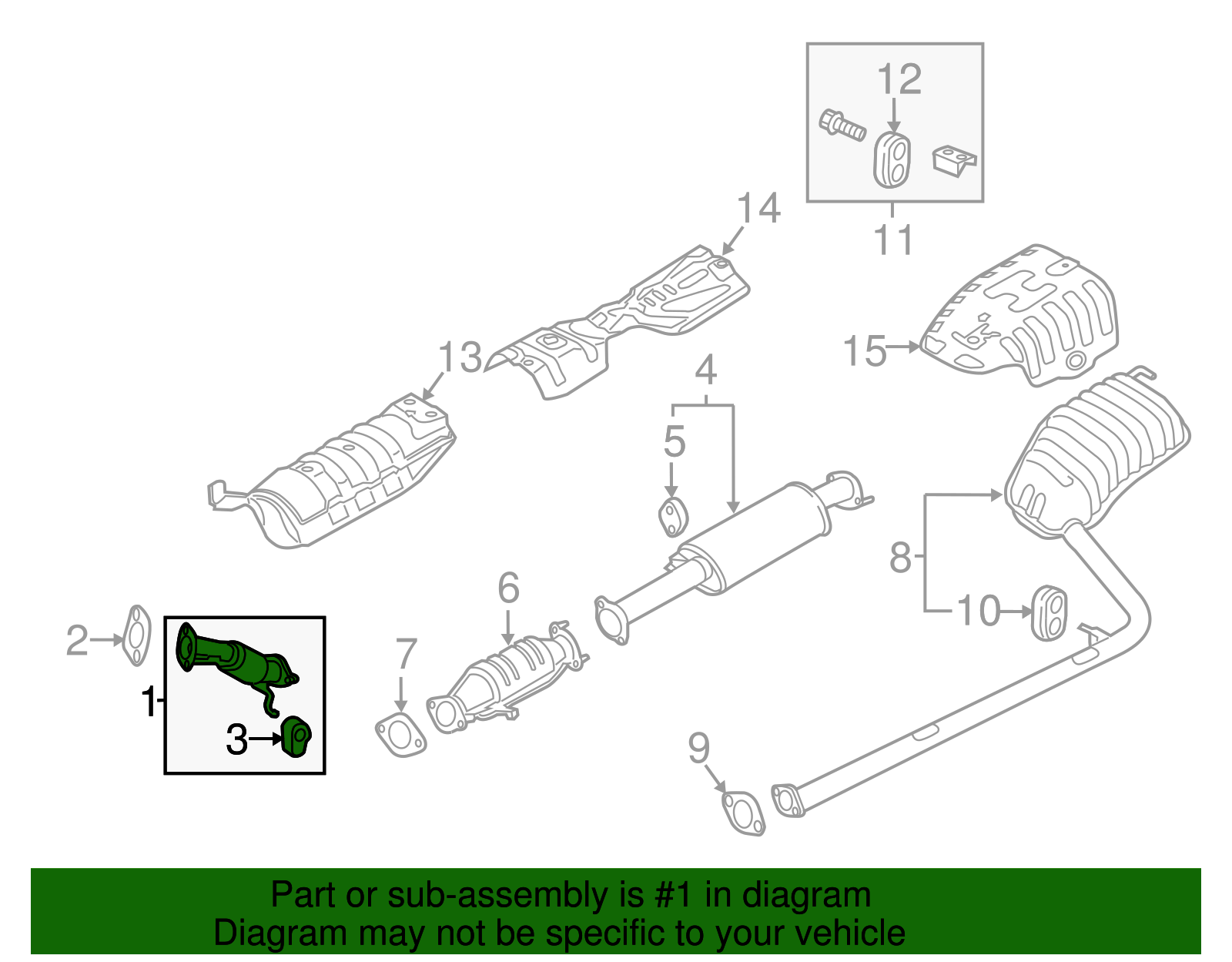 2014 Hyundai Sonata Exhaust Intermediate Pipe 28610-2T120 | Joseph ...