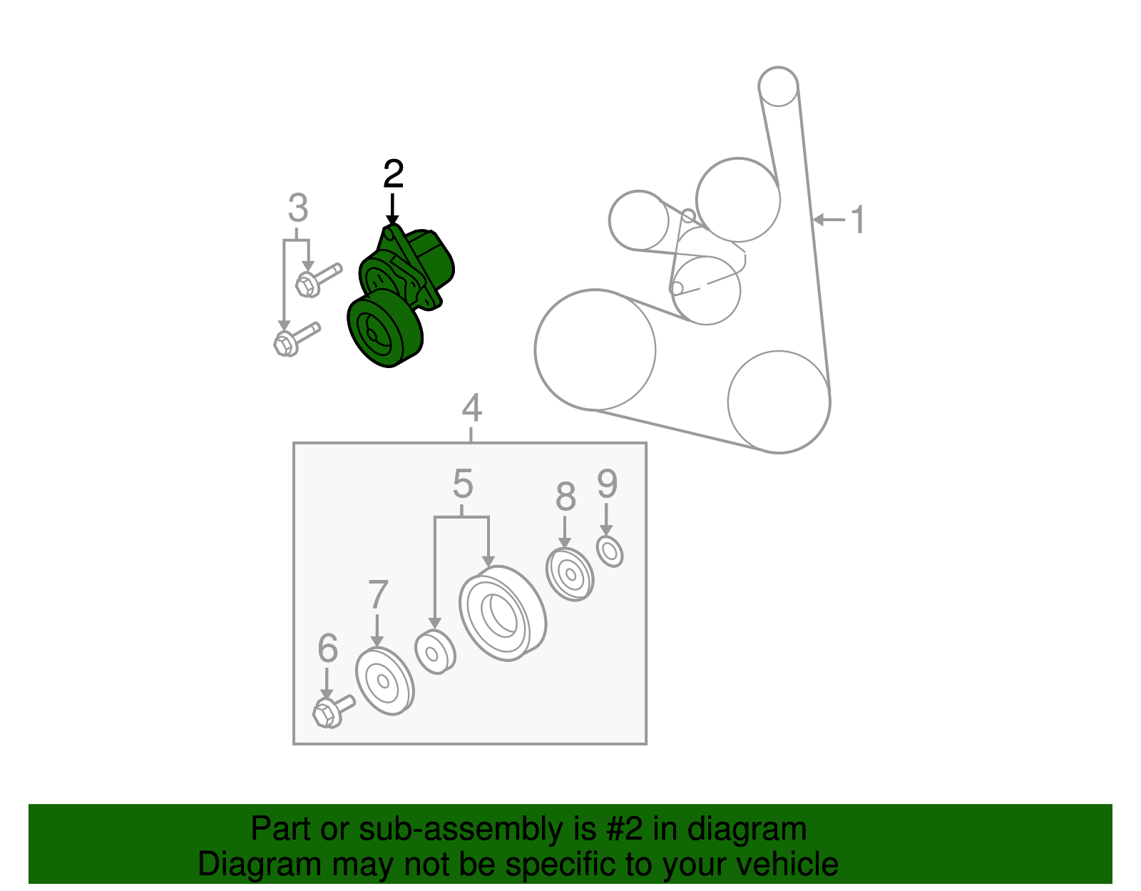 11955-JA00C - Belt Tensioner - 2007-2015 Nissan | Nissan OEM Parts Direct