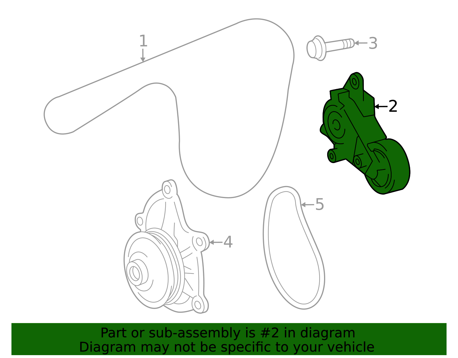 16620-F0070 - Accessory Drive Belt Tensioner Assembly 2024-2025 Toyota ...