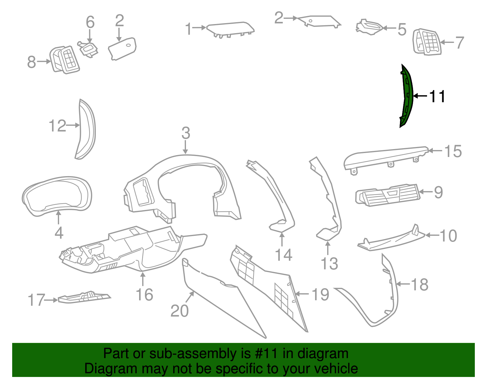 2013-2018 Nissan Altima Side Panel 68420-3TA0B | Temecula Nissan Parts