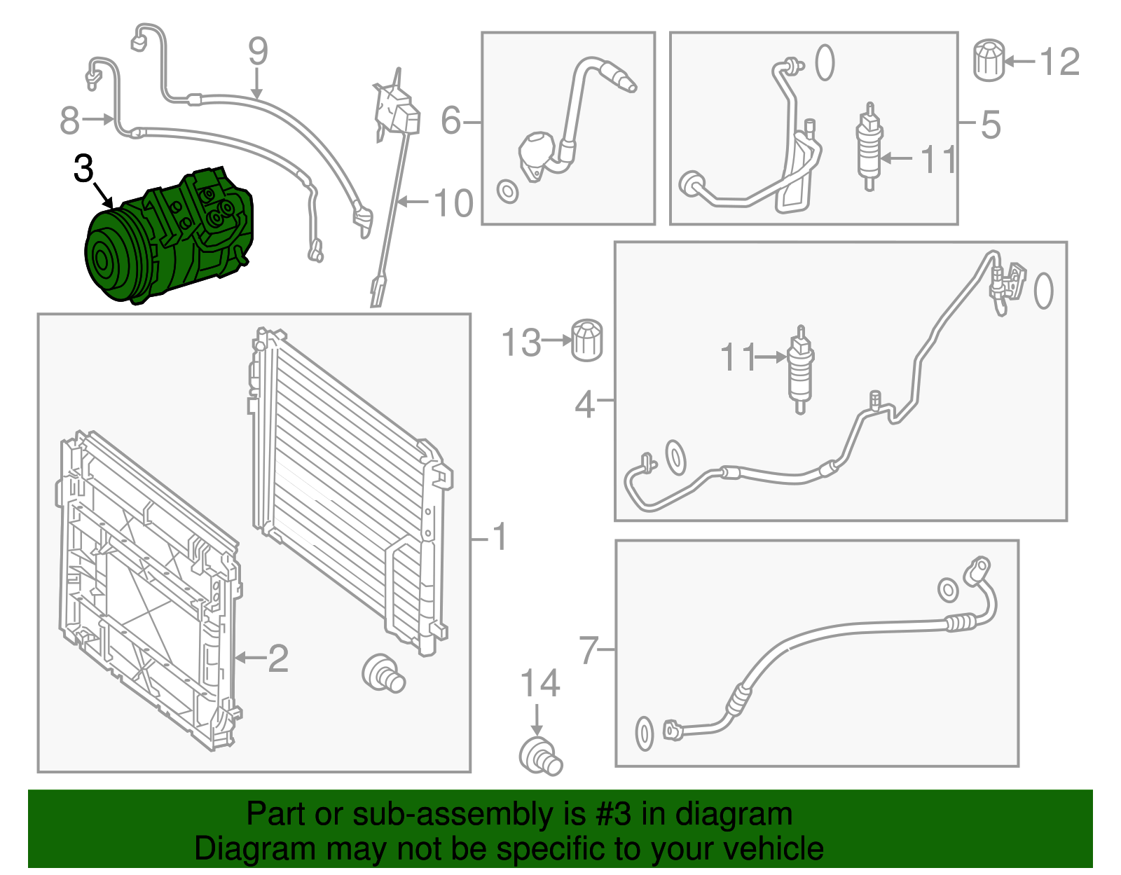 Genuine OEM Refrigerant Compressor | 000-830-22-00 | Fits Select 2012 ...