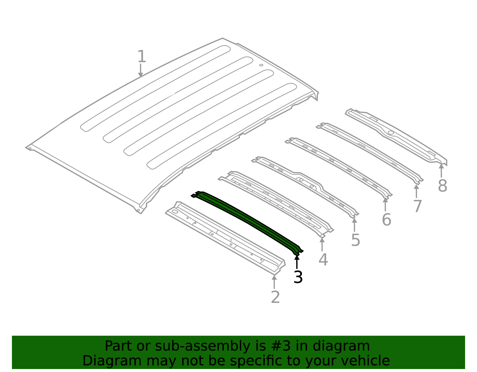67132-B8000 - High-Quality Roof Bow for AutoNation Parts