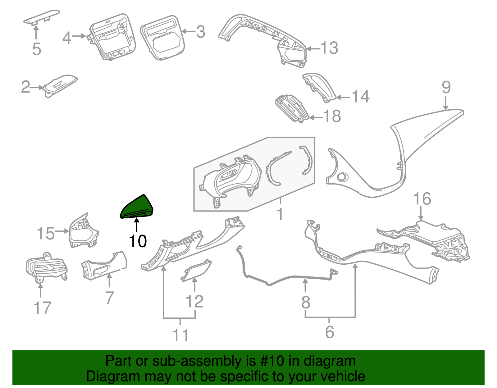 2019 Chevrolet Malibu Trim Pad 84153649 | Capital Chevy Parts
