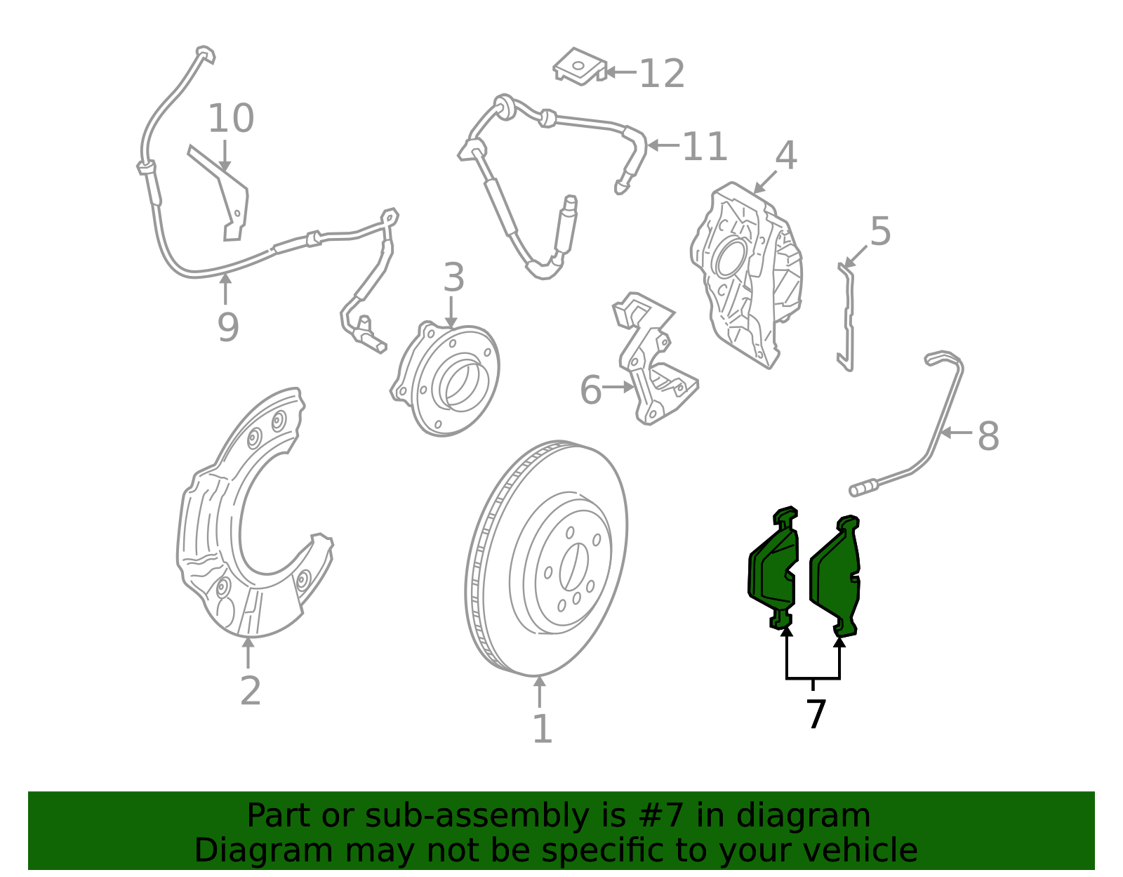 34-11-6-794-464 - Disc Brake Pad Set - 2010-2019 BMW | Buy BMW Parts Now