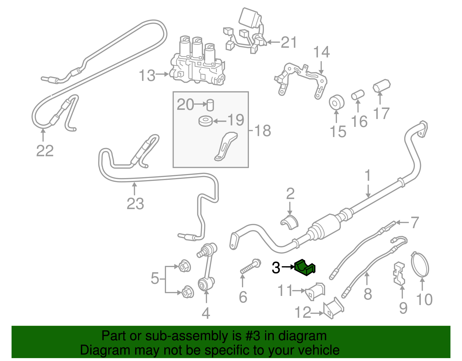 2010-2016 Porsche Panamera Stabilizer Bar Upper Mount 970-343-794-00 ...
