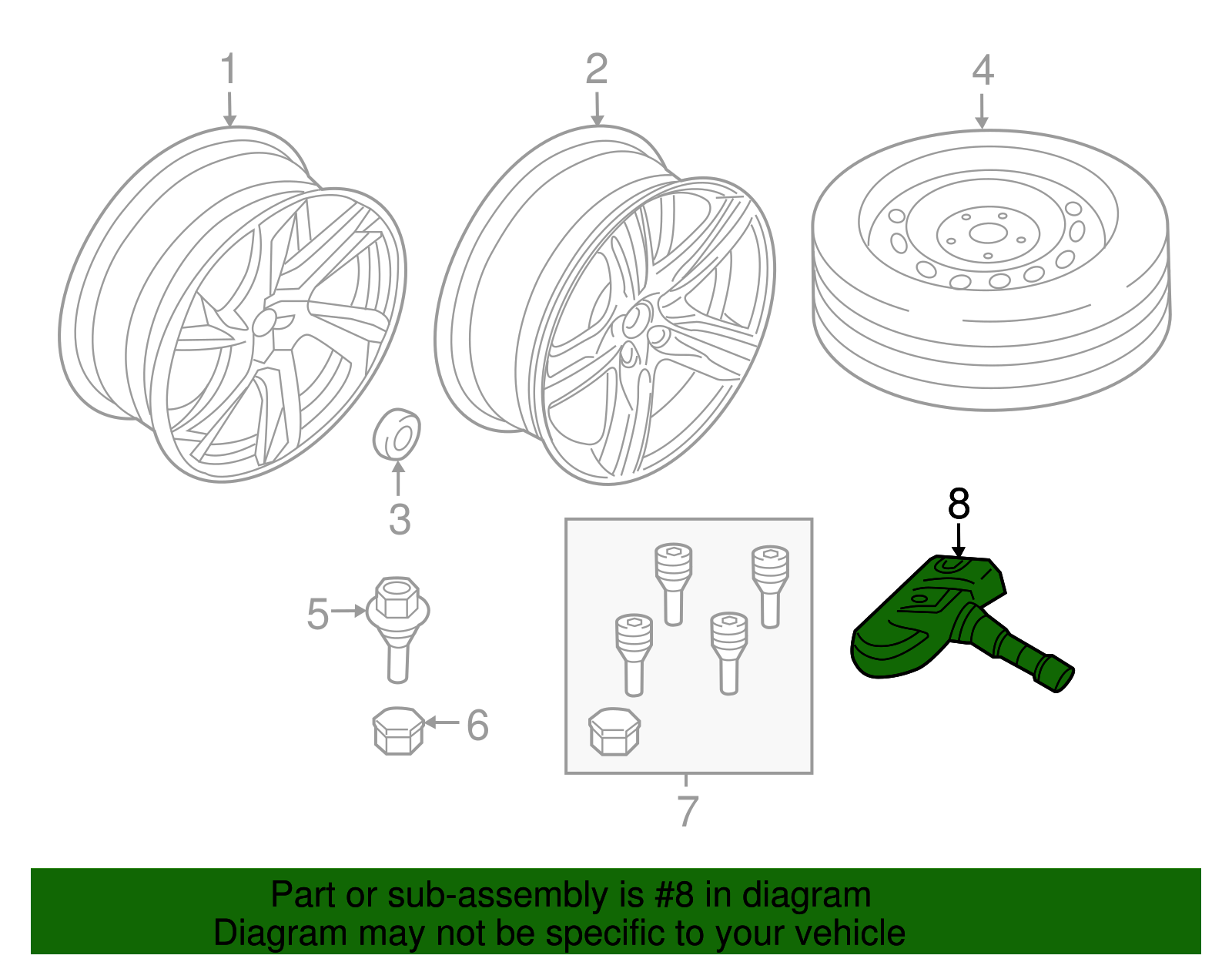 2015-2025 Volvo Wheel Lock Kit 31439226 | Genuine Volvo Replacement Parts