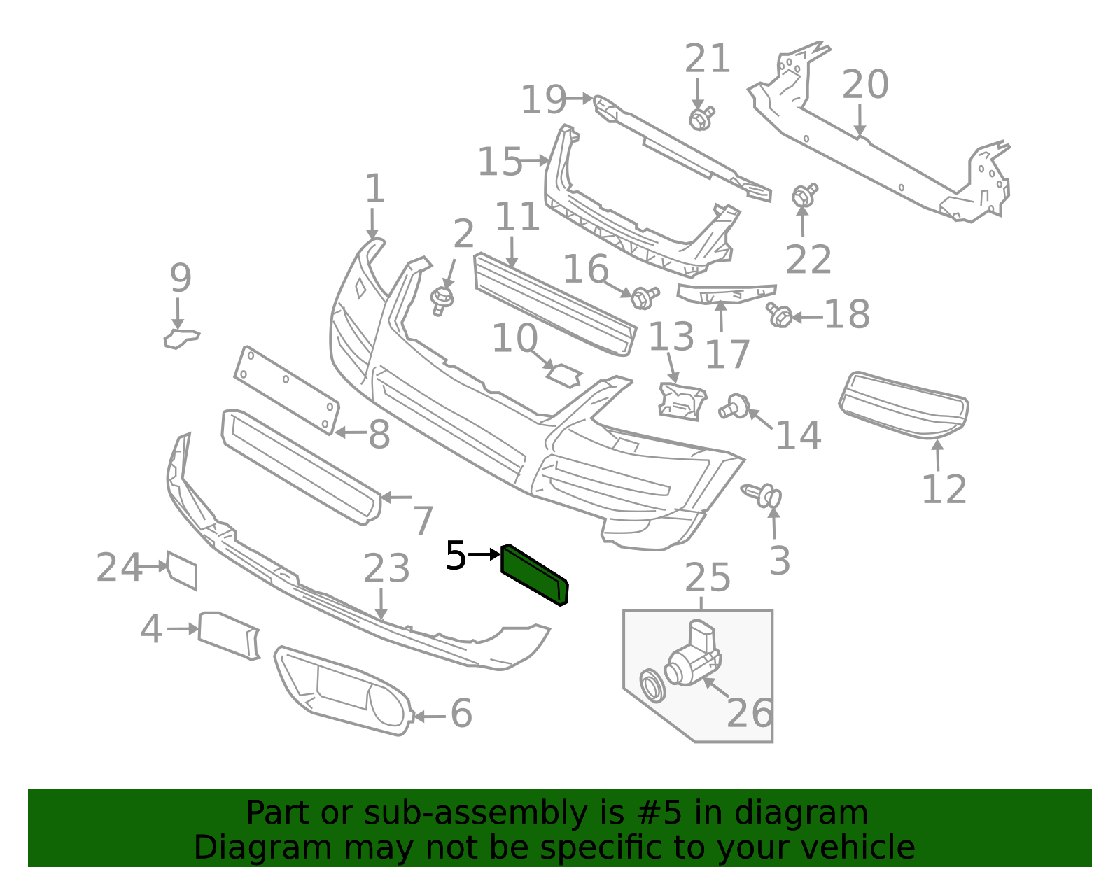 7L6-853-676-9B9 - Lower Grille 2004-2007 Volkswagen Touareg | Wolfsburg ...