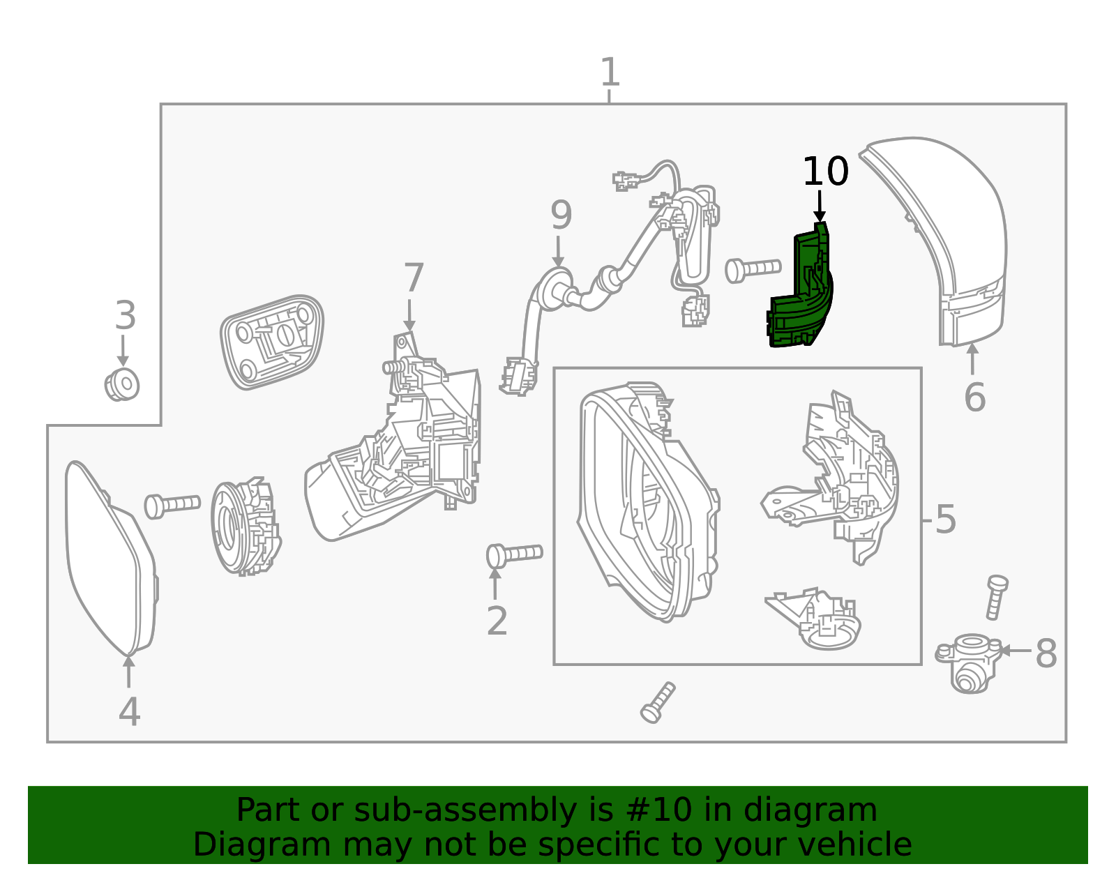2016-2025 Honda Light Assy., R. Side Turn 34300-TZ3-A01 | Honda Factory ...