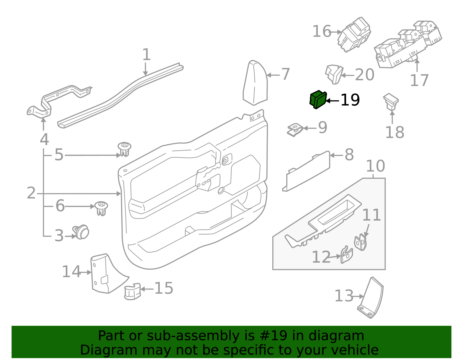 2011-2025 Ford Motorcraft™ Door Lock Switch SW-7283 | OEM Parts Online