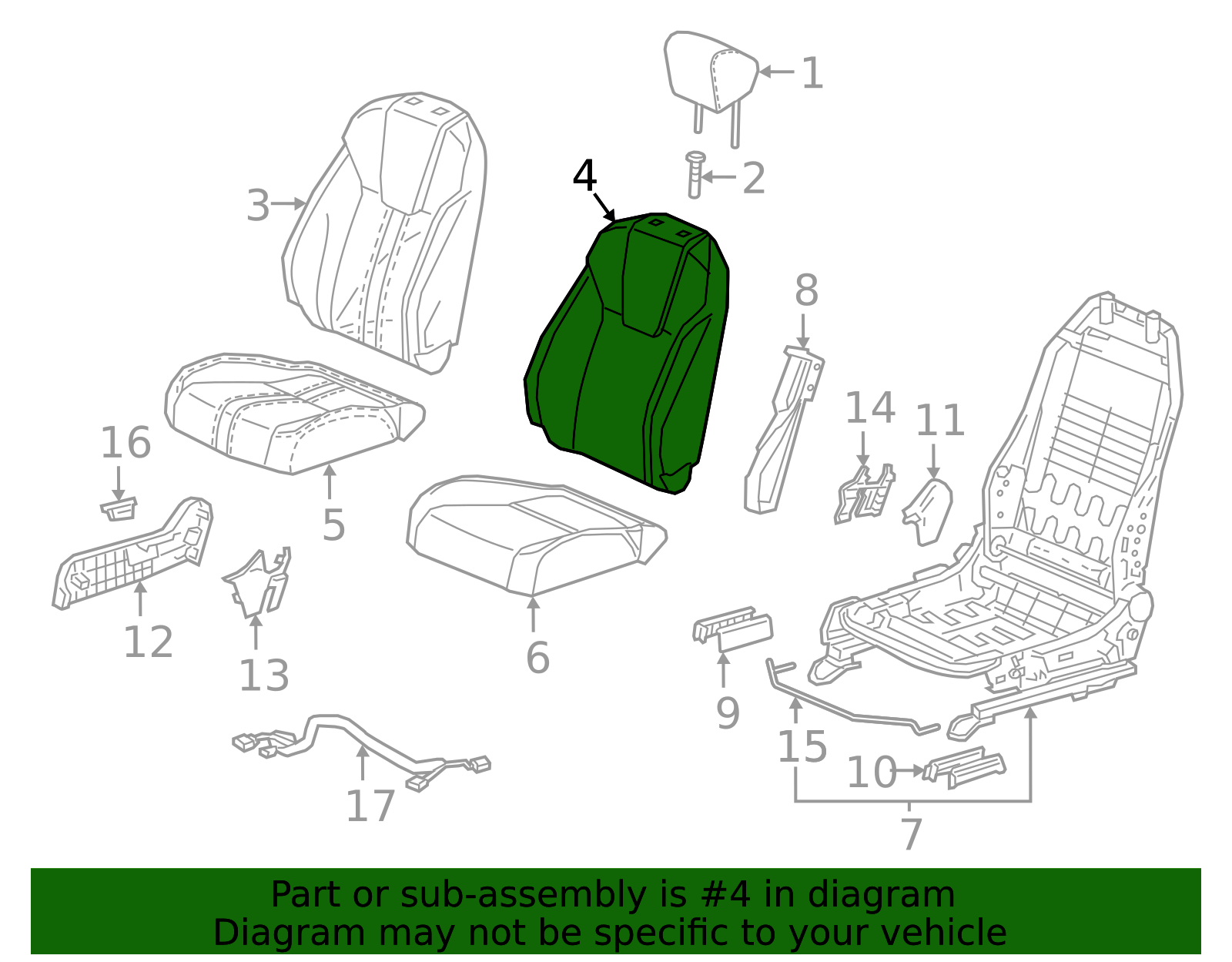 81127-TXM-A01 - Pad R Front Seat-Back - 2019-2021 Honda Insight | Honda ...