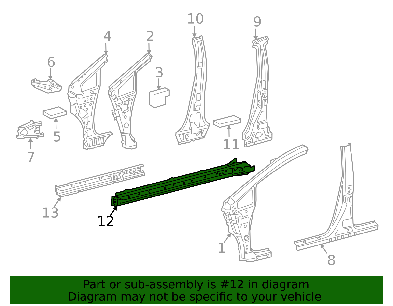 61404-47061 - High-Quality Rocker Panel Reinforcement for AutoNation Parts