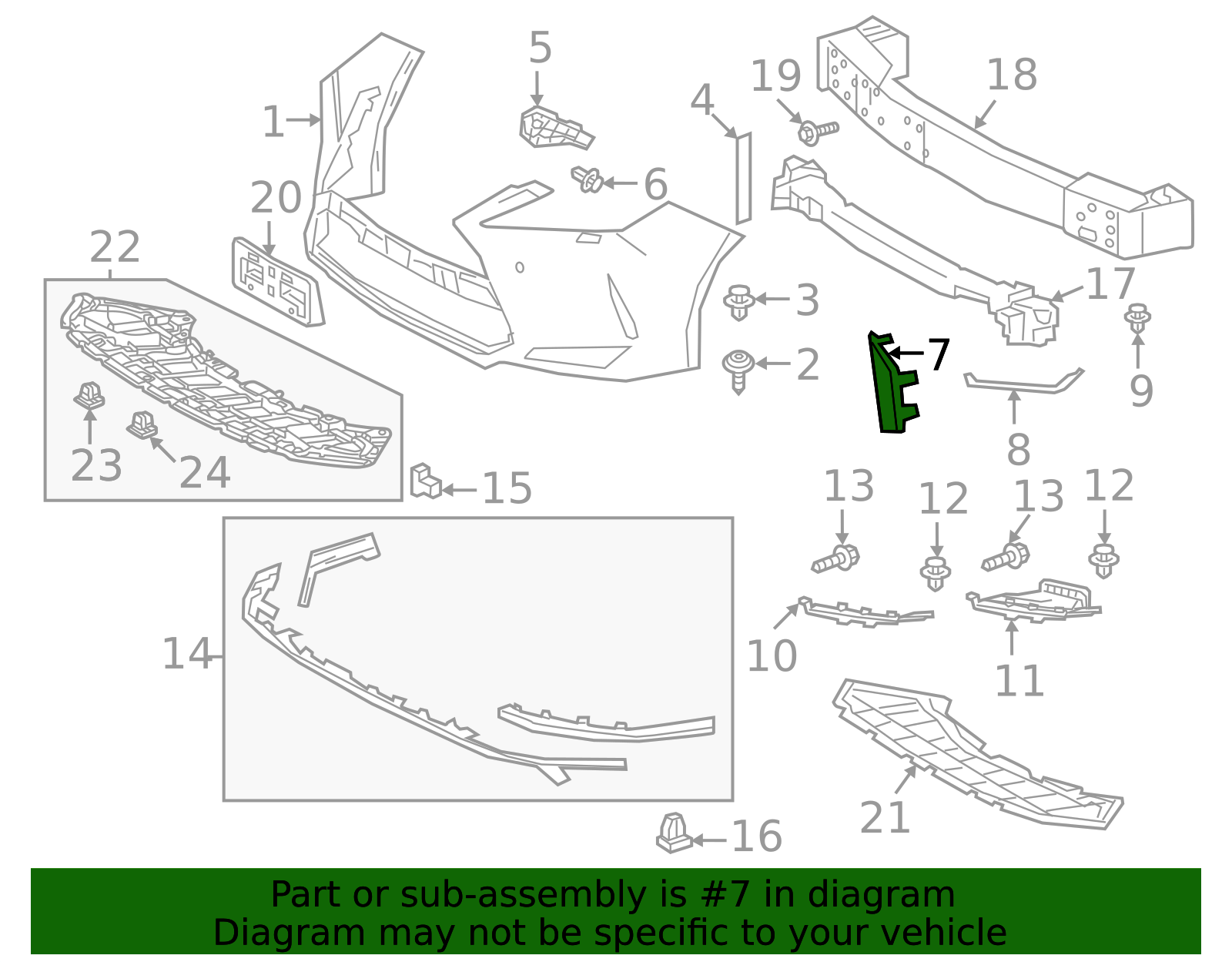 2020-2022 Lexus Outer Grille 53128-0E050 | Lexus of Pembroke Pines Parts