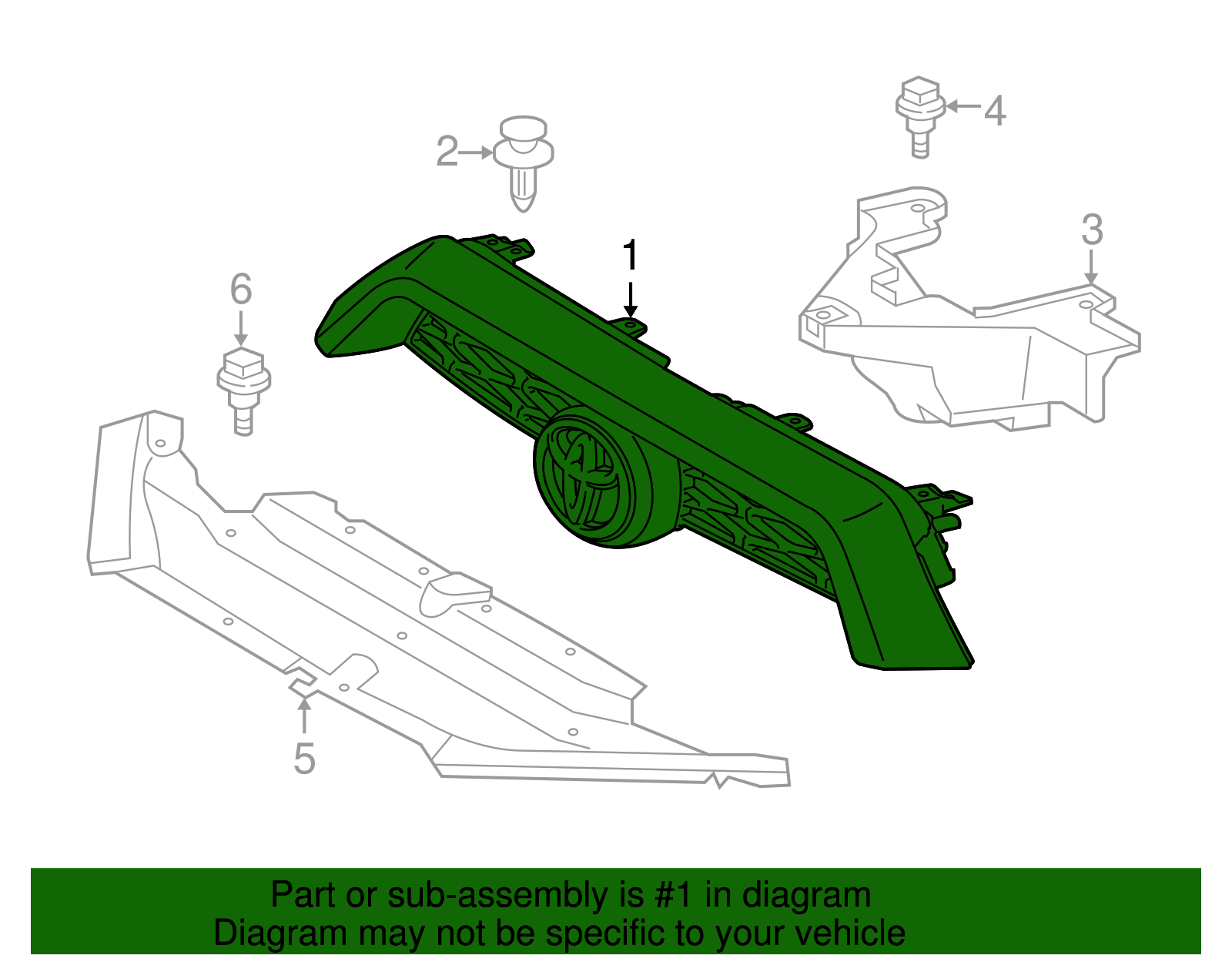 53101-35080-B0 - Grille Assembly - 2014-2019 Toyota 4Runner | Nucar ...
