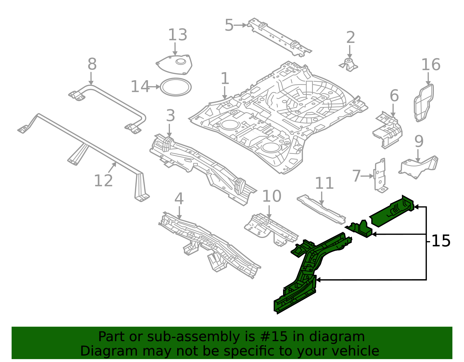 2021-2025 Nissan Rogue Rear Rail Assembly G5511-6RRMA | My Nissan Part