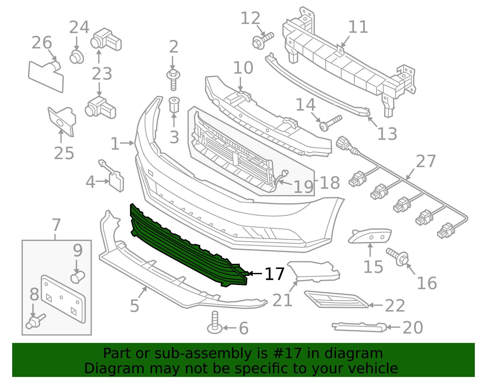 2015-2018 Volkswagen Jetta Lower Grille 5C6-853-677-Q-9B9 | OEM Parts ...