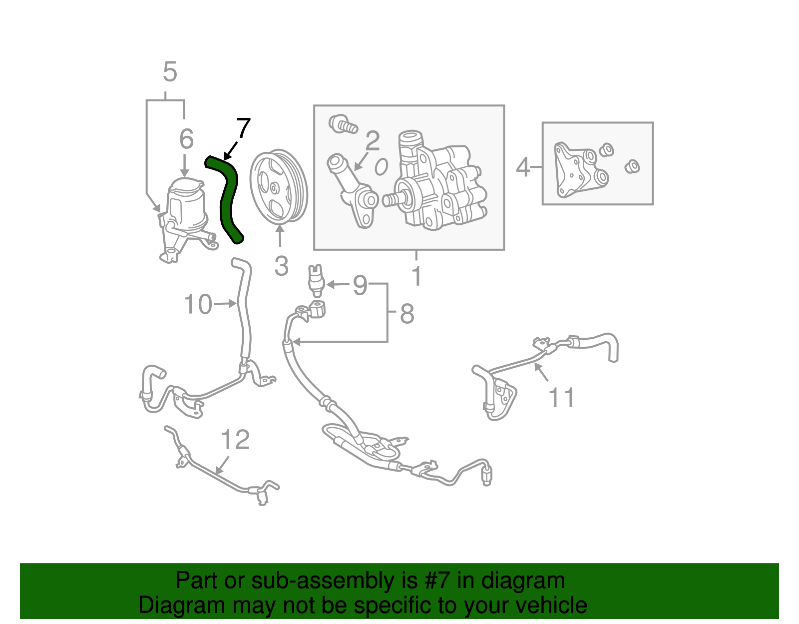 44348-35280 - High-Quality Power Steering Reservoir Hose for 2003-2009 ...