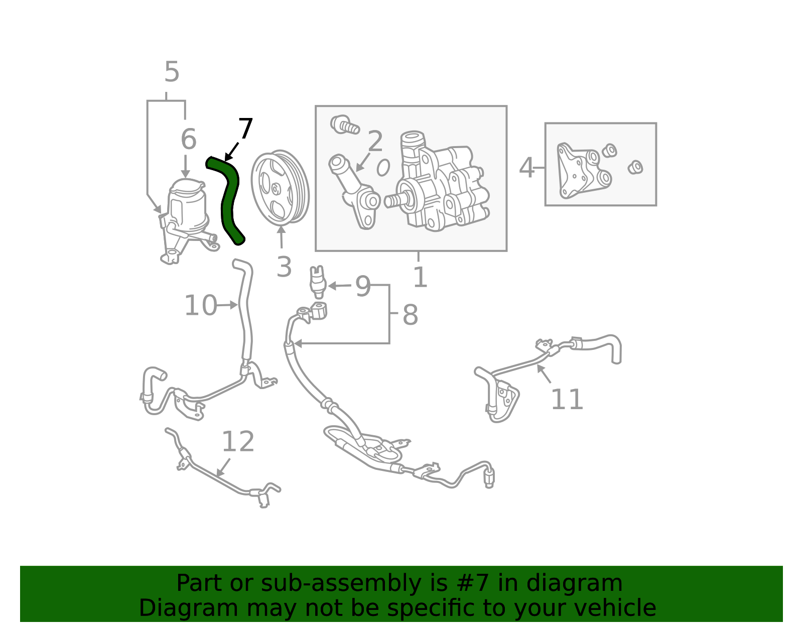44348-35250 - High-Quality Power Steering Reservoir Hose for 2003-2009 ...