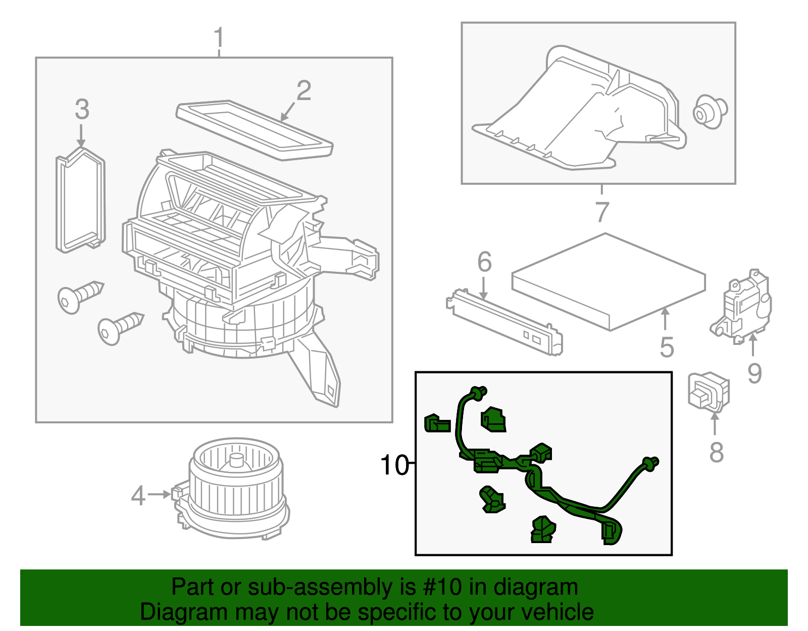 80650-T7W-A00 - 2016-2022 Honda HR-V - Sub-Wire Heater | Genuine Honda ...