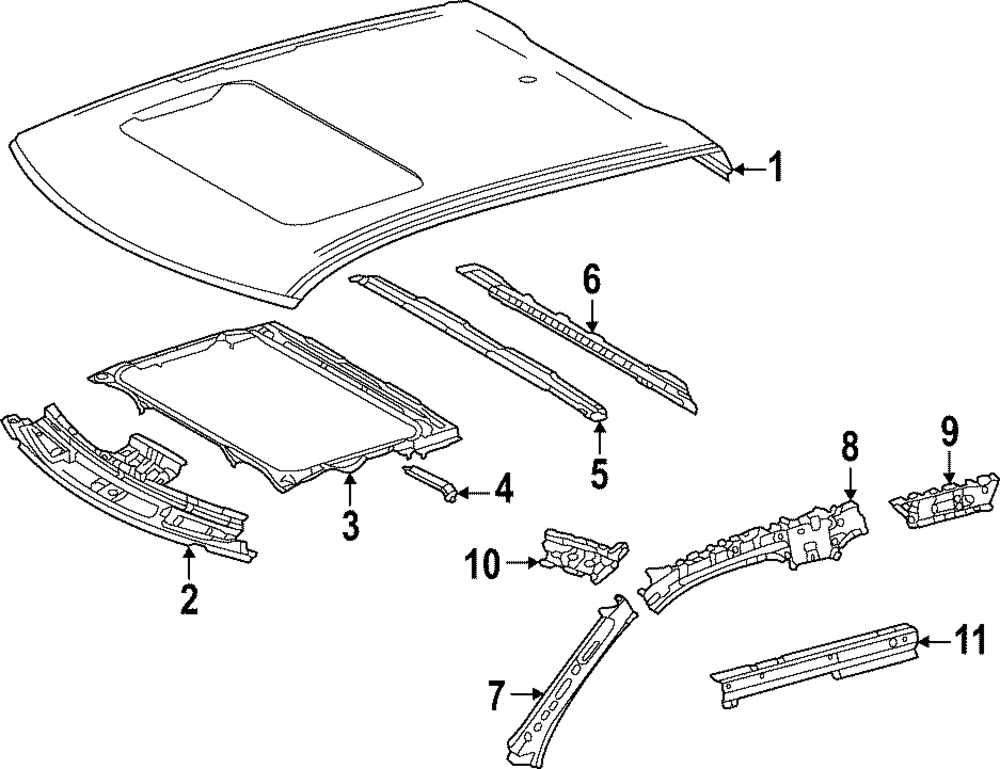 63142-0C040 - Roof Reinforced 2022-2025 Toyota | Toyota San Diego Parts