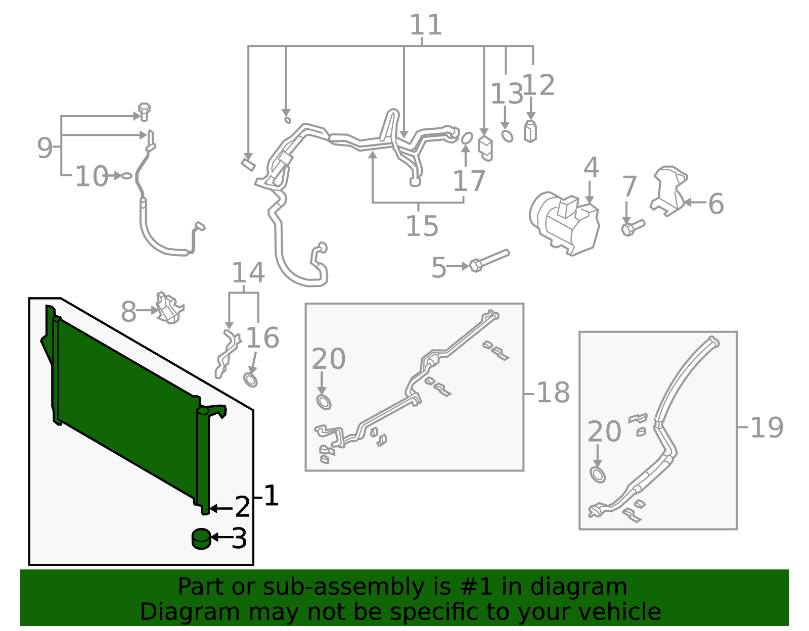 2007-2009 Hyundai Santa Fe Condenser 97606-2B000-AS | OEM Parts Online