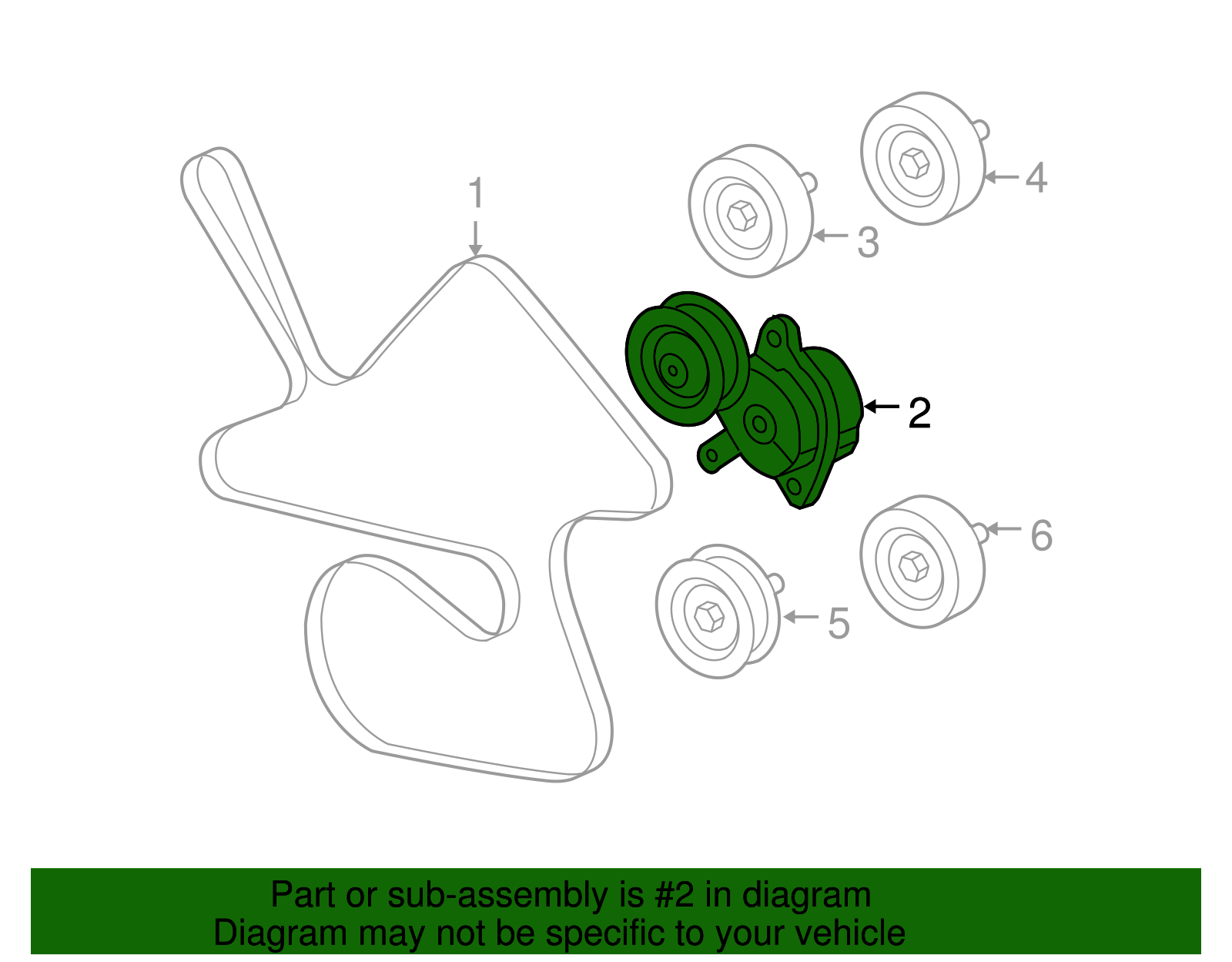 12596250 - Drive Belt Tensioner 2005-2009 GM | Group 1 Auto Parts