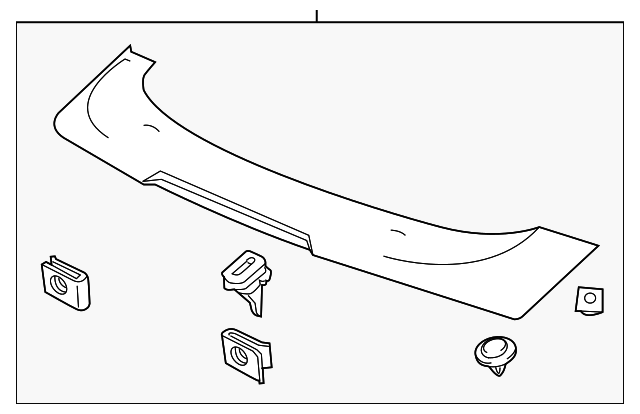 74900-TP6-A01ZD - 2010-2015 Honda - Garnish Assembly Tailgate Spoiler ...