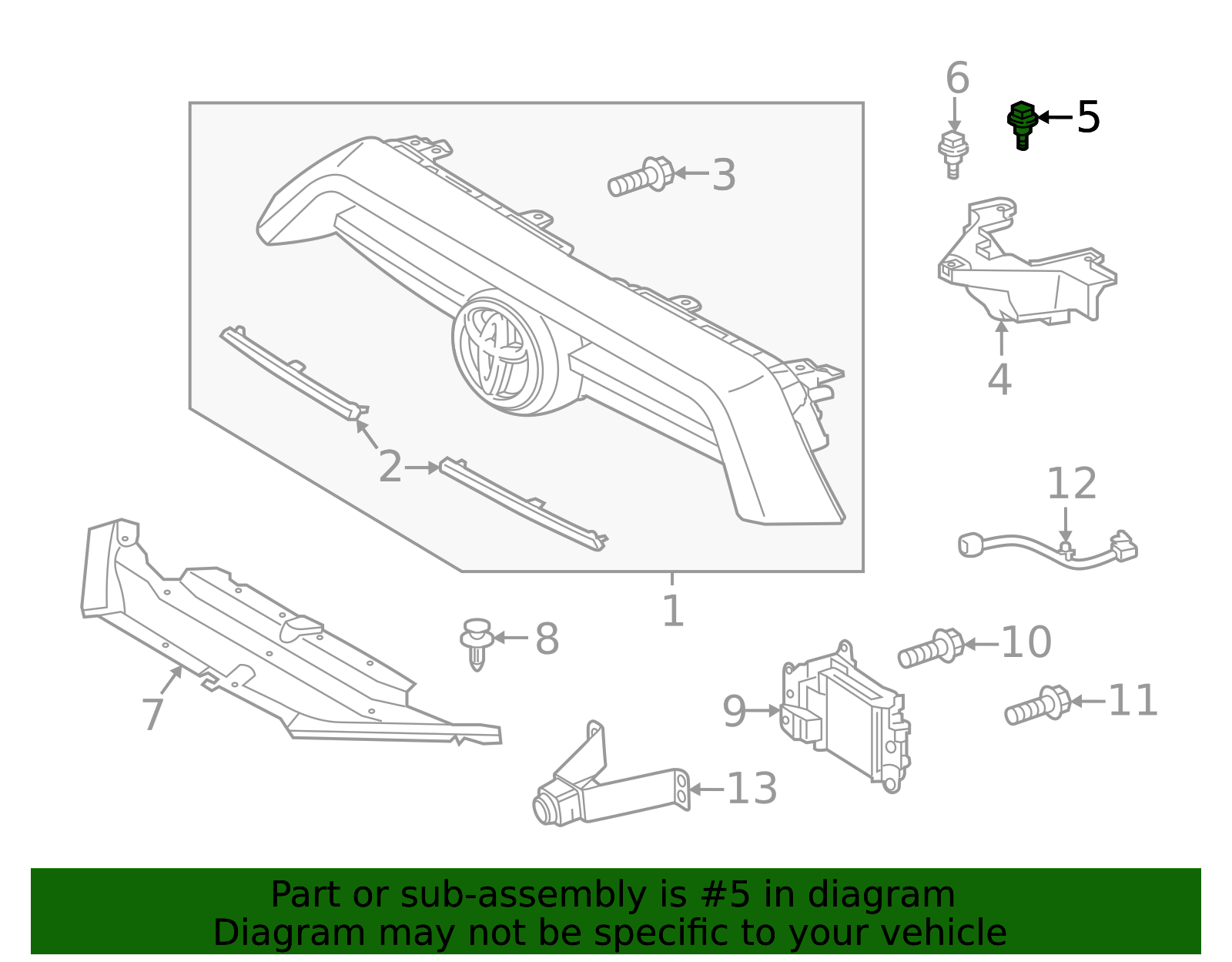 2005-2024 Toyota Grille Bolt 90109-06283 | Toyota Parts Center