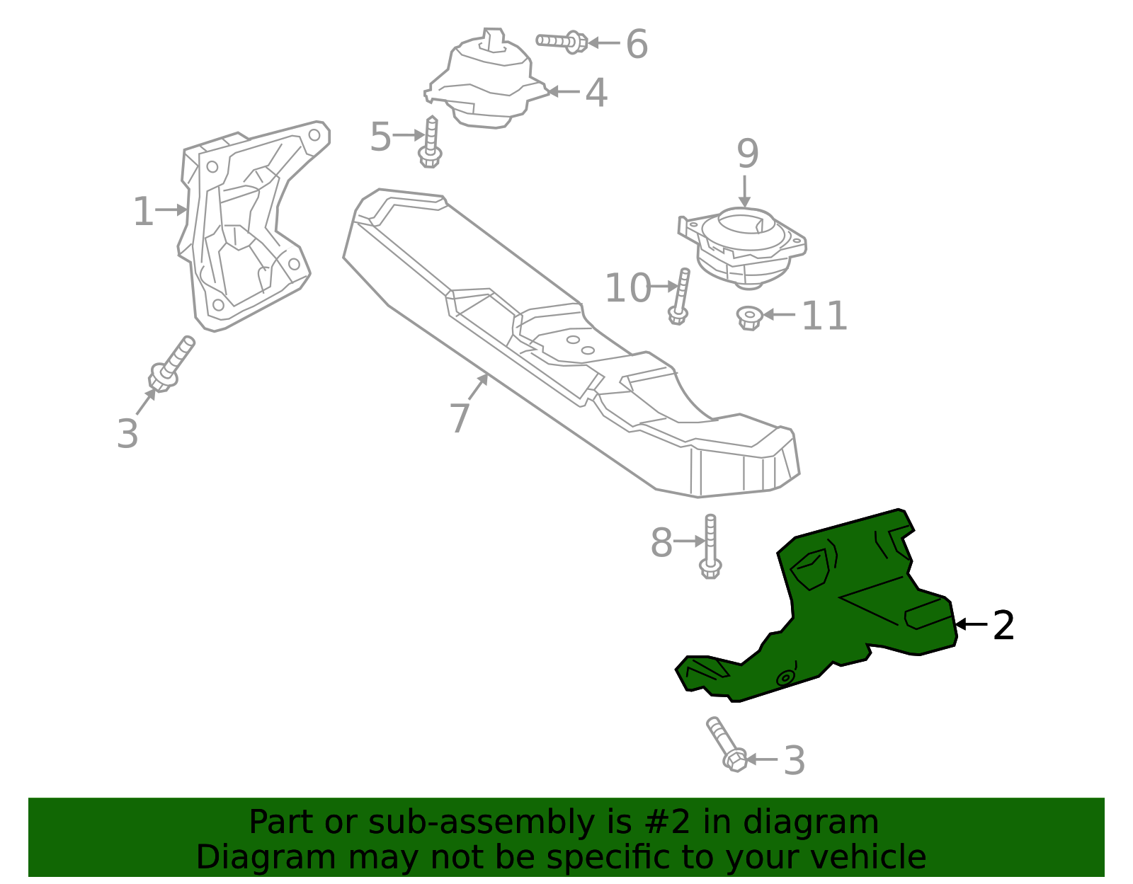 177-223-45-00 - Engine Bracket 2019-2024 Mercedes-Benz G 63 AMG ...