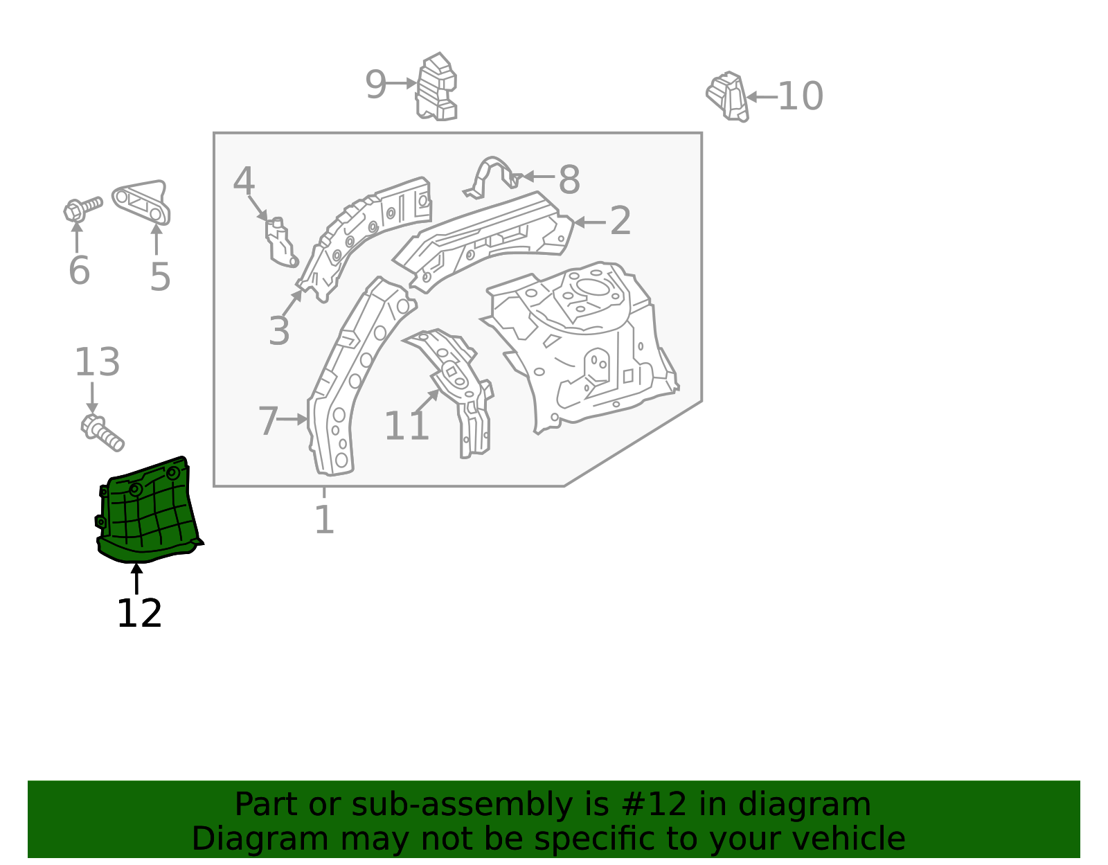 Genuine Official Toyota Seal, Front Fender Apron, Rh part# 53736-0R040 ...