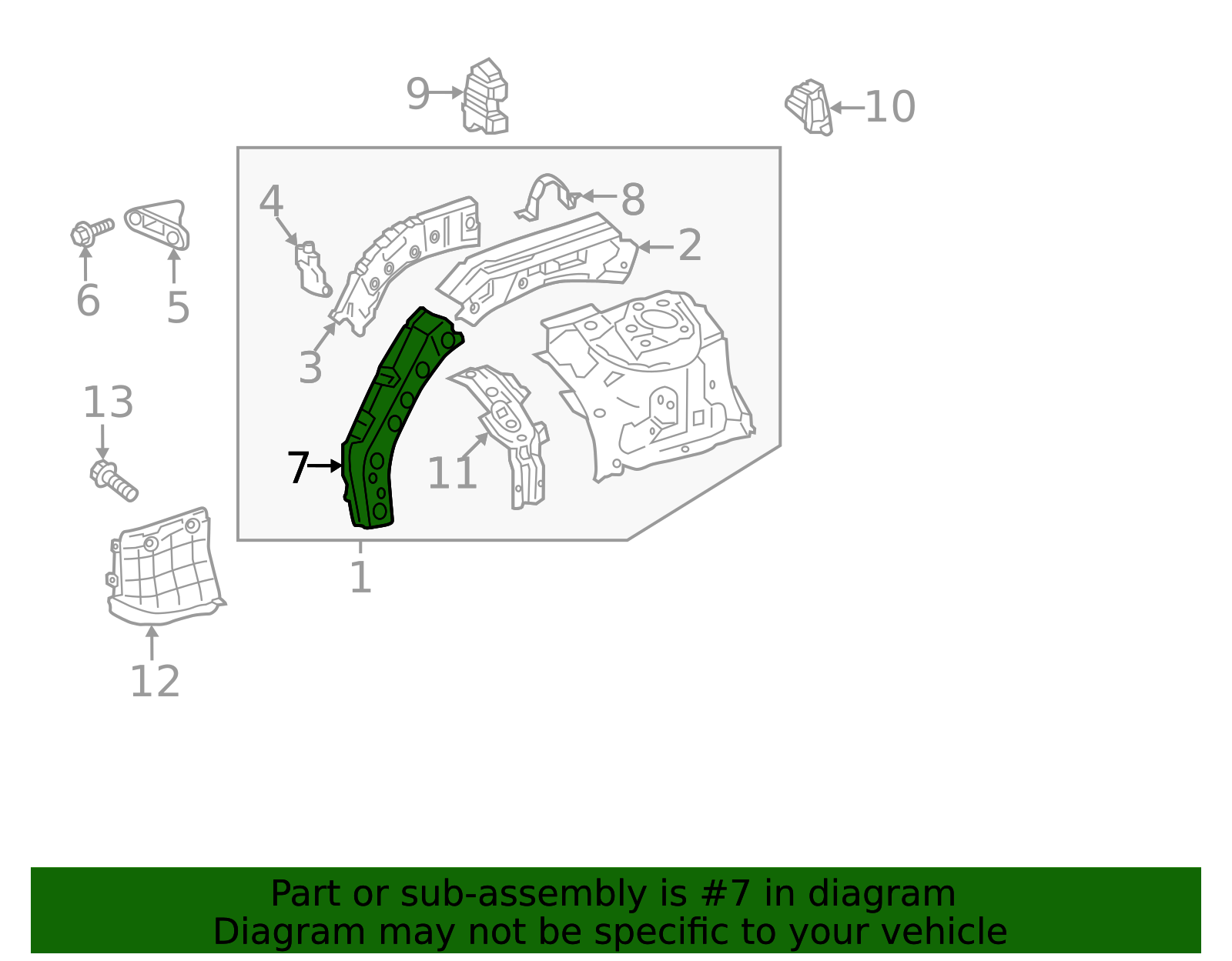 2019-2025 Toyota Apron Reinforced 53708-0R030 | Toyota Parts Center