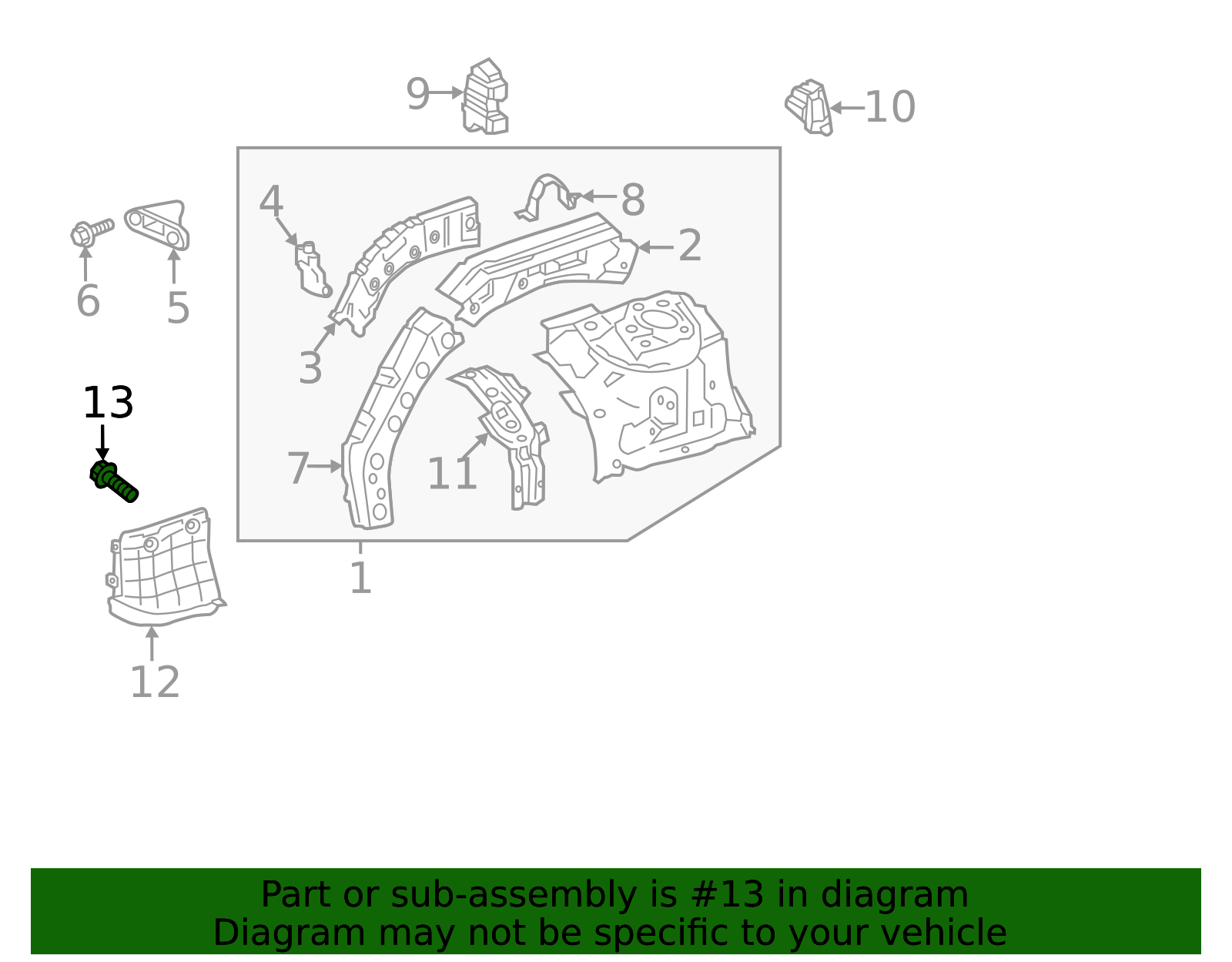 Genuine Official Toyota Under Cover Bolt part# 90119-A0451 for 2016 ...