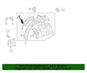2019-2025 Toyota Gusset 53786-0R010 | Lithia Toyota Parts