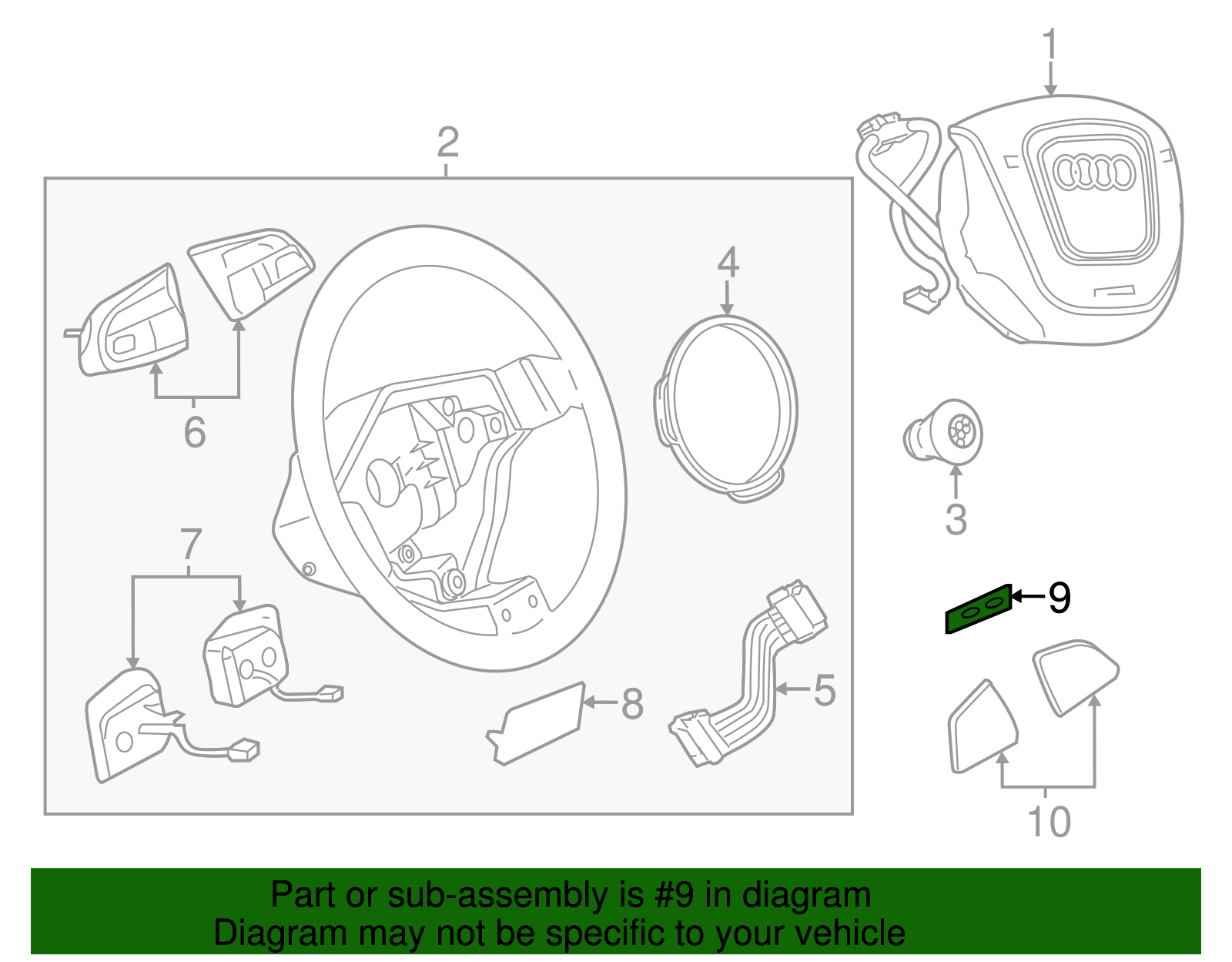 8K0-419-685 - Emblem 2013-2016 Audi S4 | Audi OEM Parts Guy