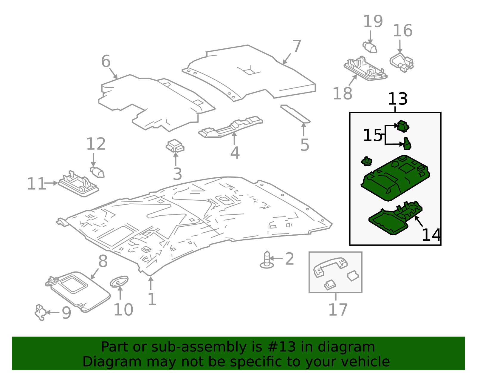 2016-2022 Toyota 2016-2022 Toyota - Map Lamp Assembly 81208-47070-B0 ...