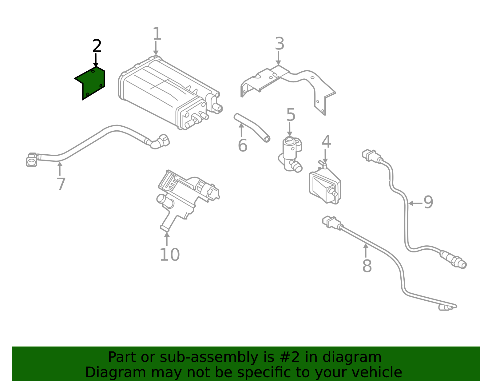 31425-A7000 - Vapor Canister Bracket 2014-2018 Kia Forte5 | Kia.Parts Store