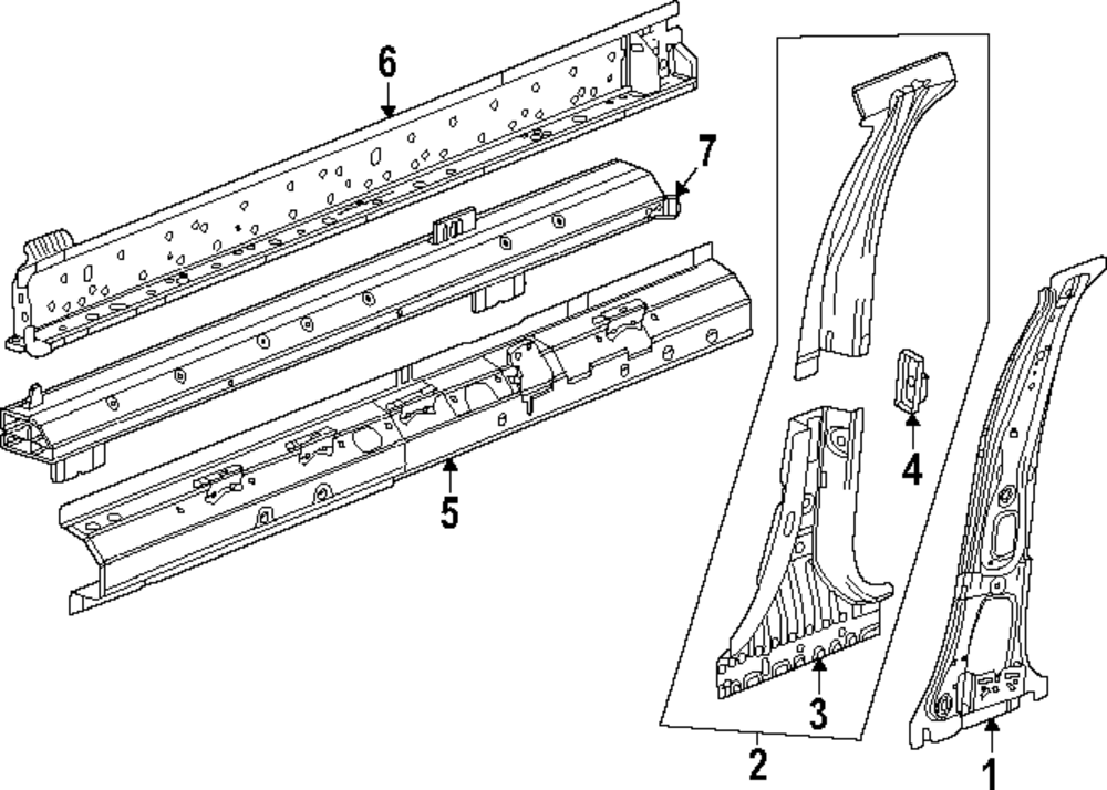 OEM GM Outer Rocker Panel For 2024-2025 Chevrolet Equinox EV - Part No ...